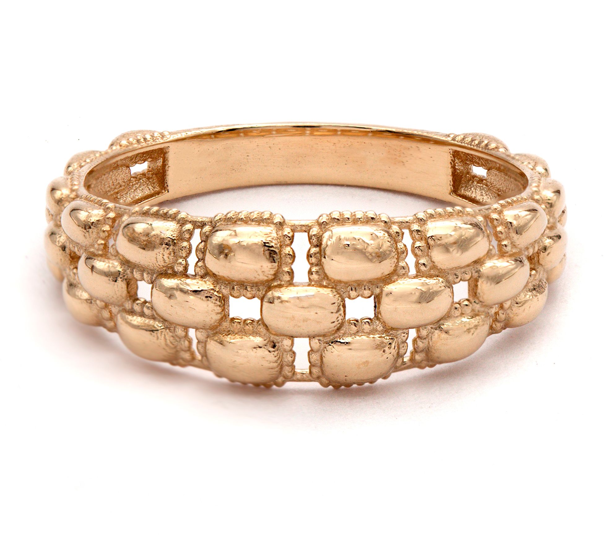 Adi Paz 14K Gold Panther Link Ring - QVC.com