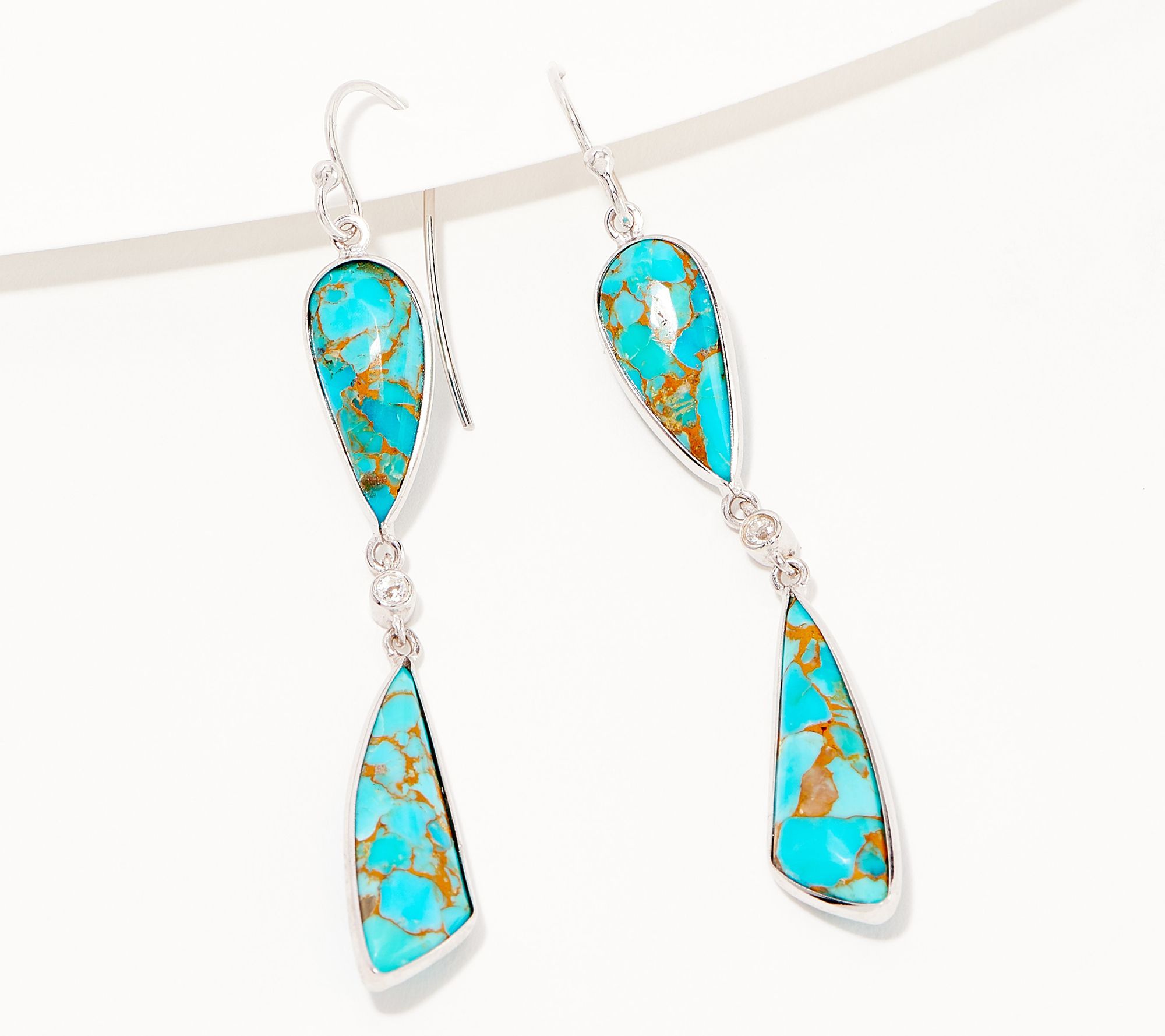 "As Is" Generation Gems Fancy Cut Gemstone Drop Earrings, Sterl - QVC.com