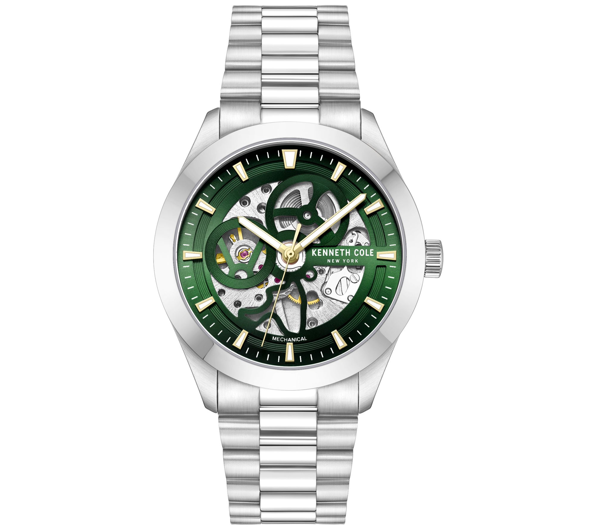 Kenneth Cole New York Men's Stainless Steel Green Dial Watch - QVC.com