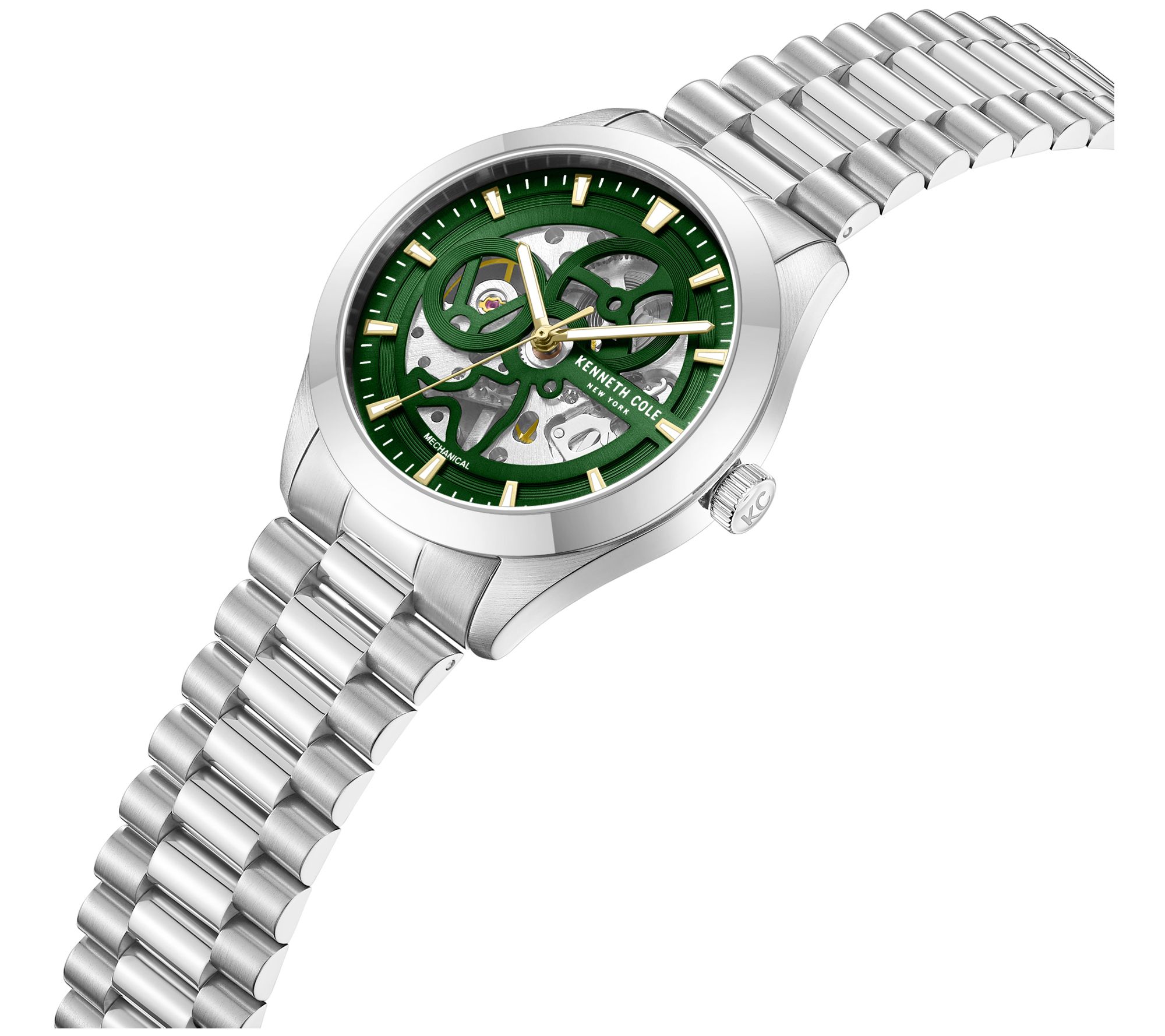 Kenneth Cole New York Men's Stainless Steel Green Dial Watch - QVC.com