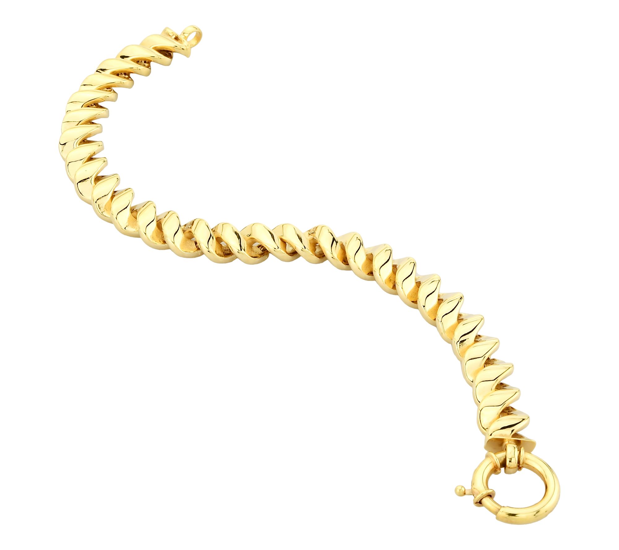 Adorna 14K Gold Infinity Design Solid Bracelet - QVC.com