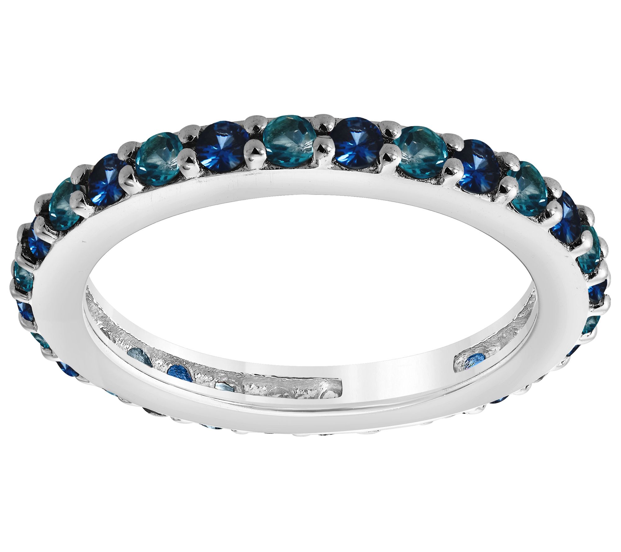 Affinity Gems Multi-Gemstone Band Ring, Sterling Silver - QVC.com