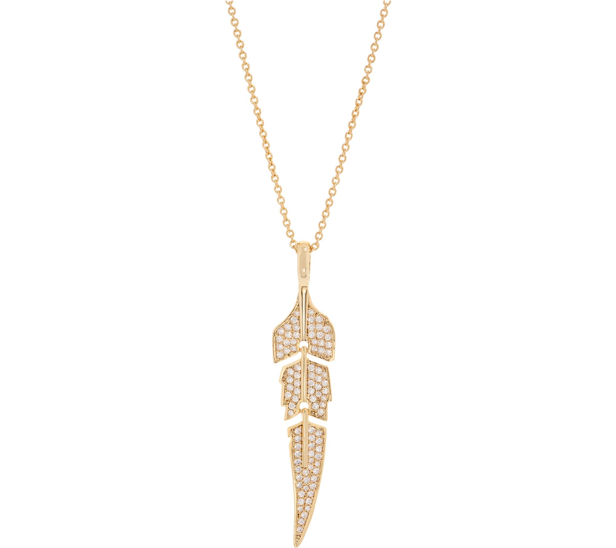 Melinda Maria Large Feather 30" Necklace - Candace - QVC.com