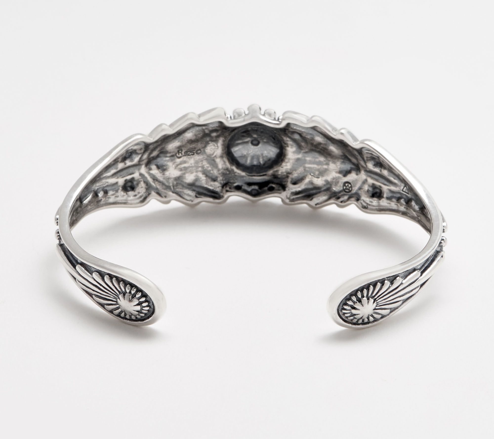 American West Sterling Silver Concha Design Cuff - QVC.com