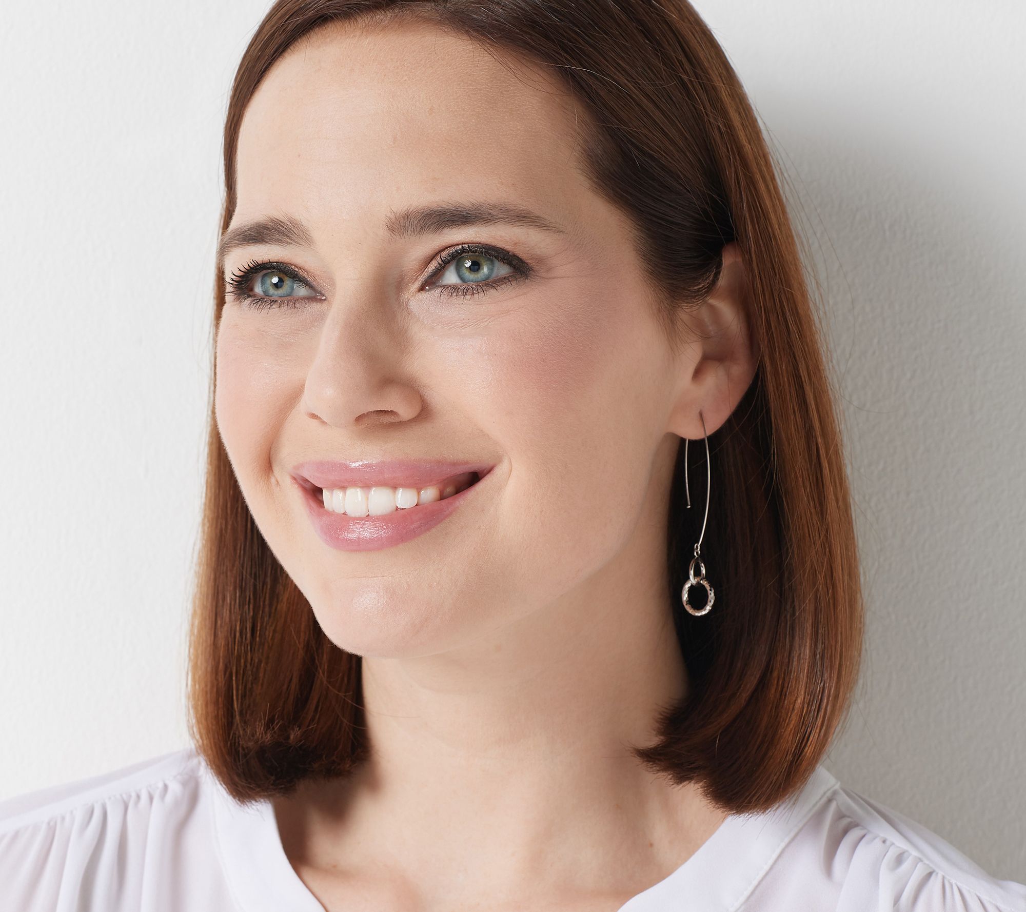 Italian Gold 14K Gold Textured Circle Drop Earrings x.xg - QVC.com