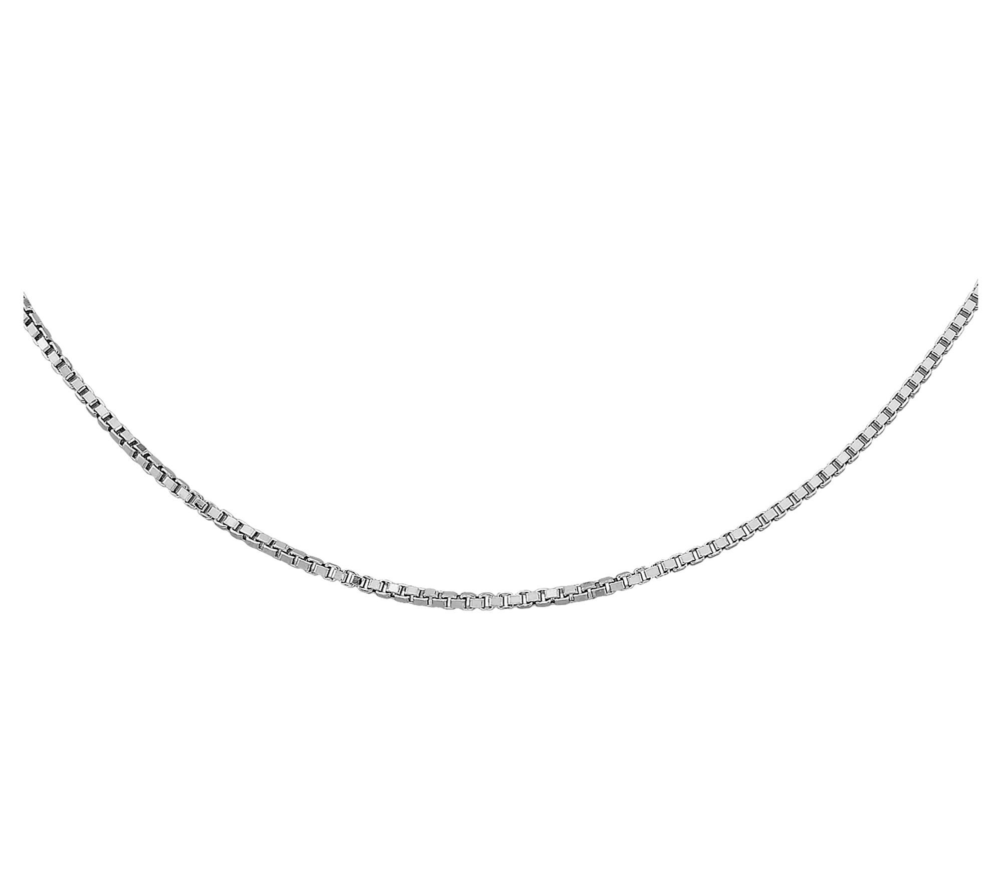 Silver Style 1mm Solid Box Chain Necklace, Sterling Silver - QVC.com