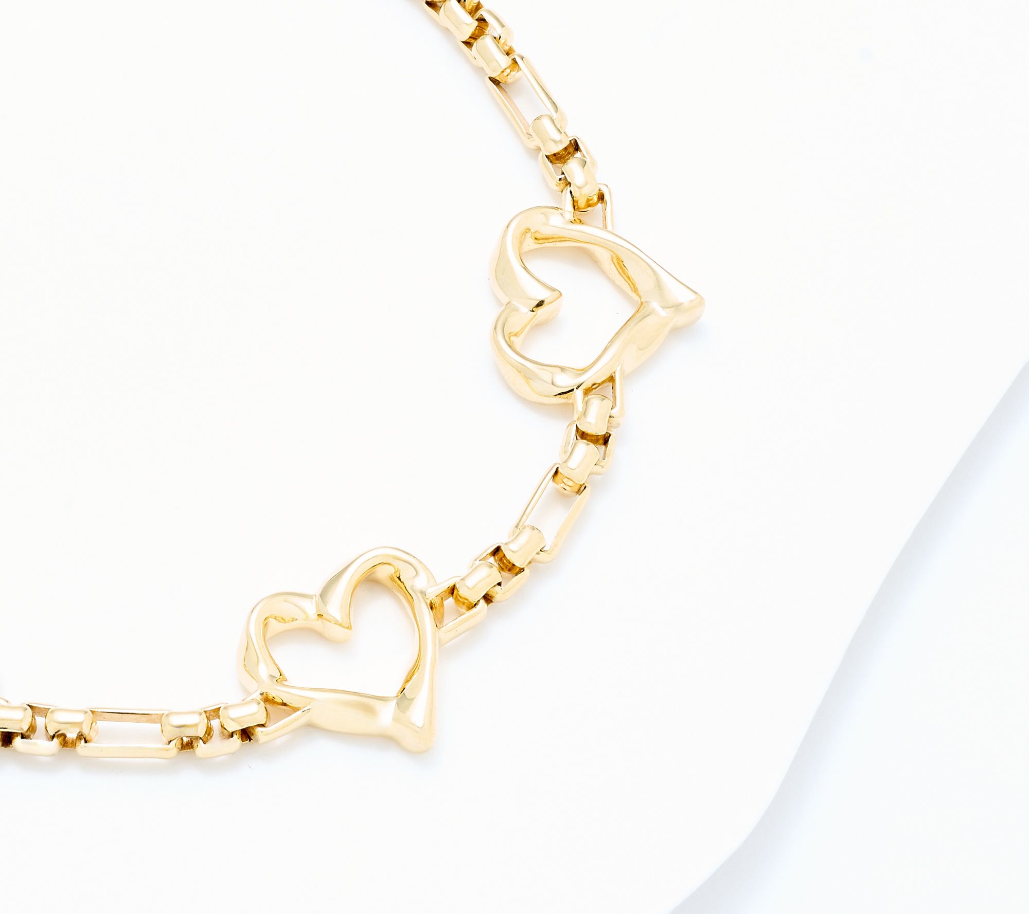 Christian James by Scott Grimes 14K Clad Ripple Heart Luciano Bracelet ...