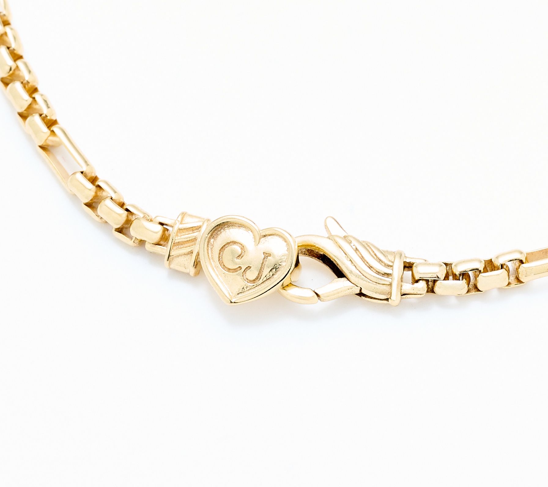 Christian James by Scott Grimes 14K Clad Ripple Heart Luciano Bracelet ...