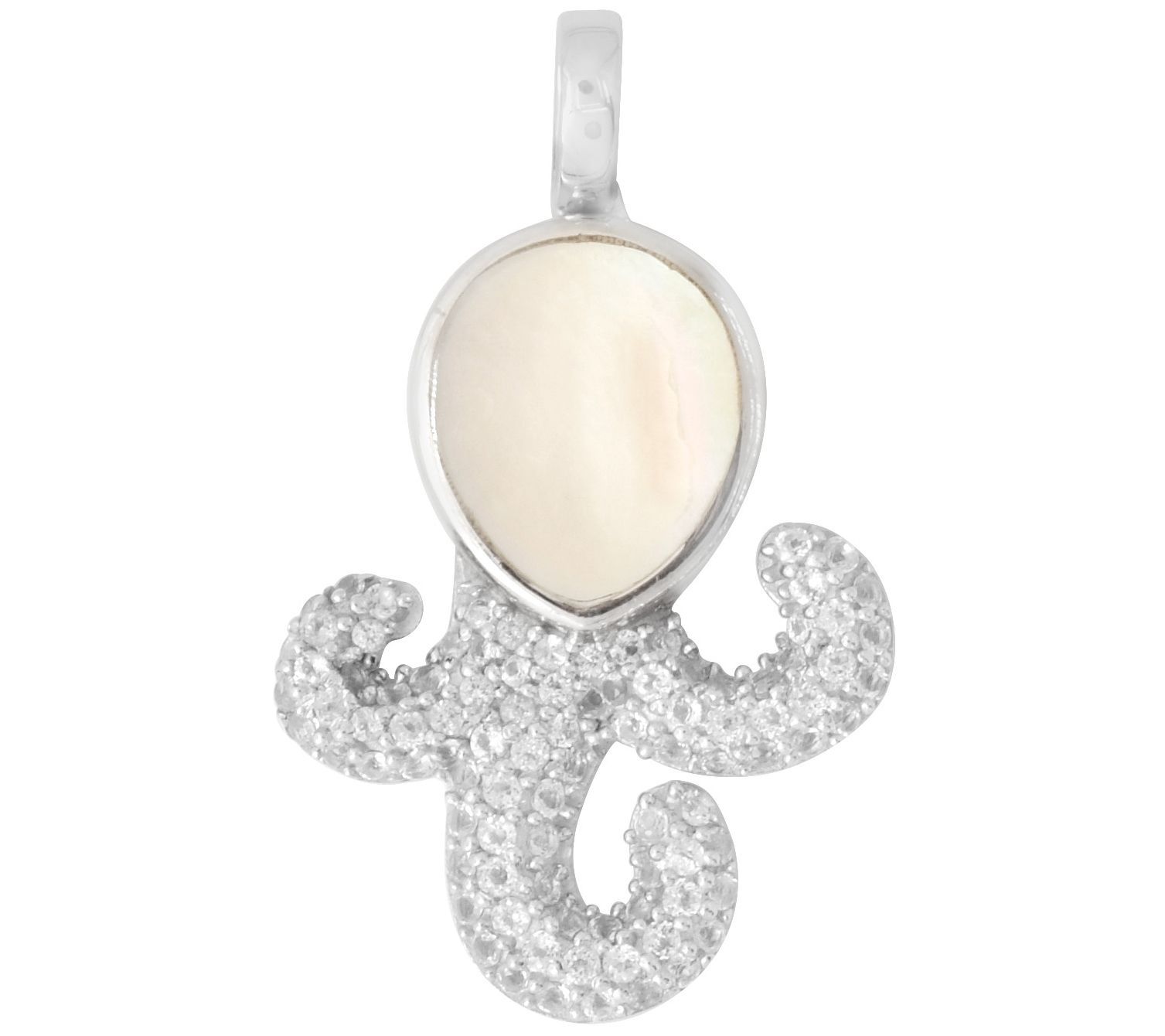 Sterling Silver Gemstone Octopus Pendant - QVC.com