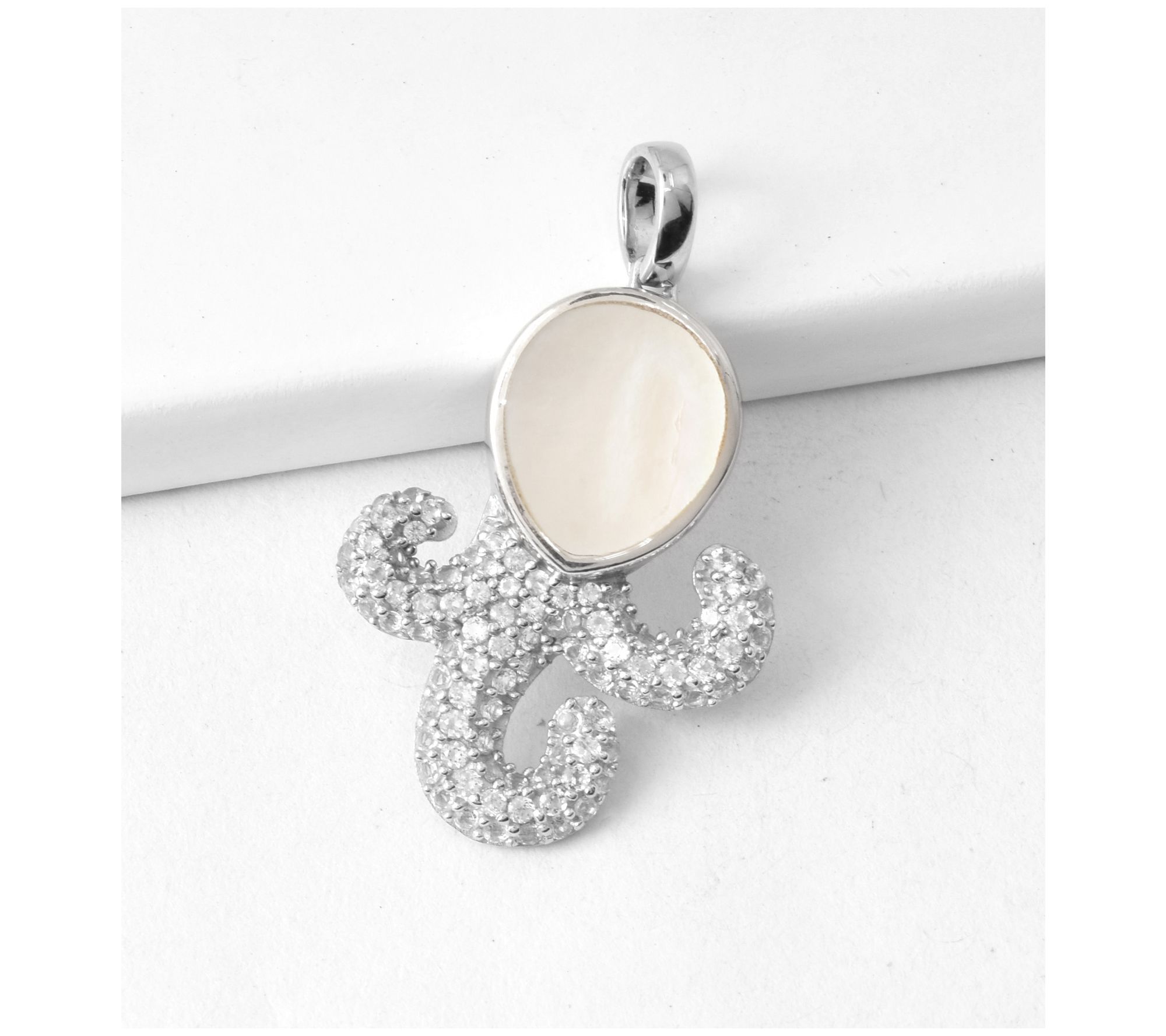 Sterling Silver Gemstone Octopus Pendant - QVC.com