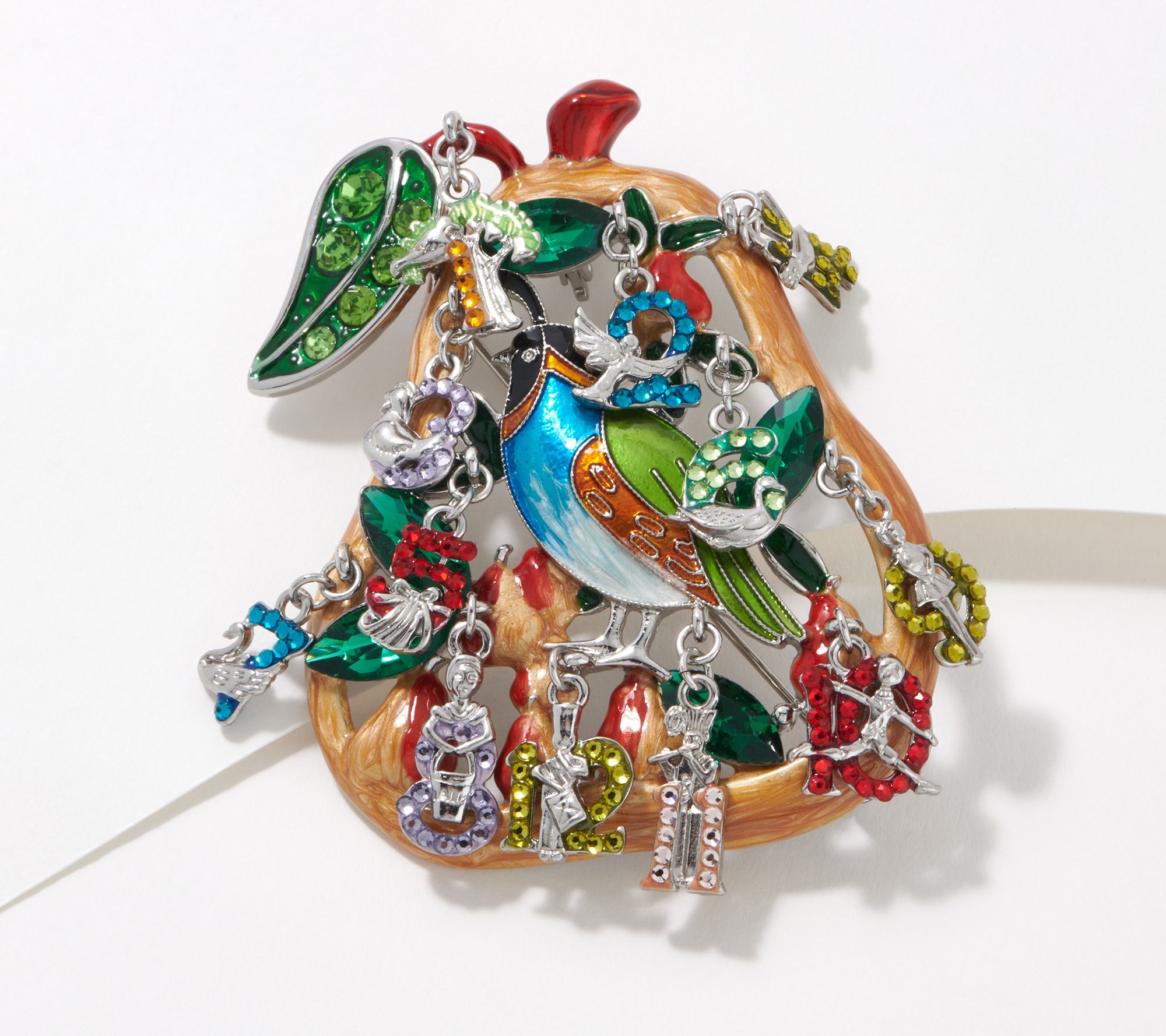 "As Is" Kirks Folly 12 Days of Christmas Pear Tree Pin Ornament - QVC.com