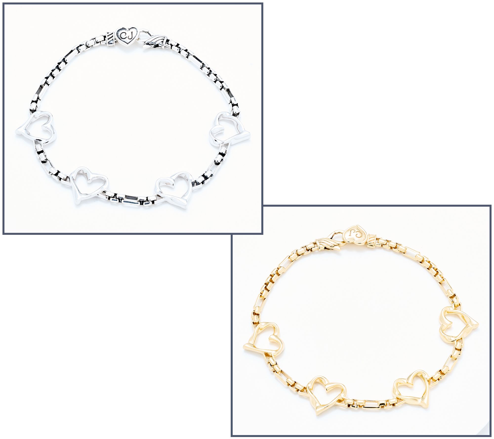 Christian James by Scott Grimes Sterling Ripple Heart Luciano Bracelet ...