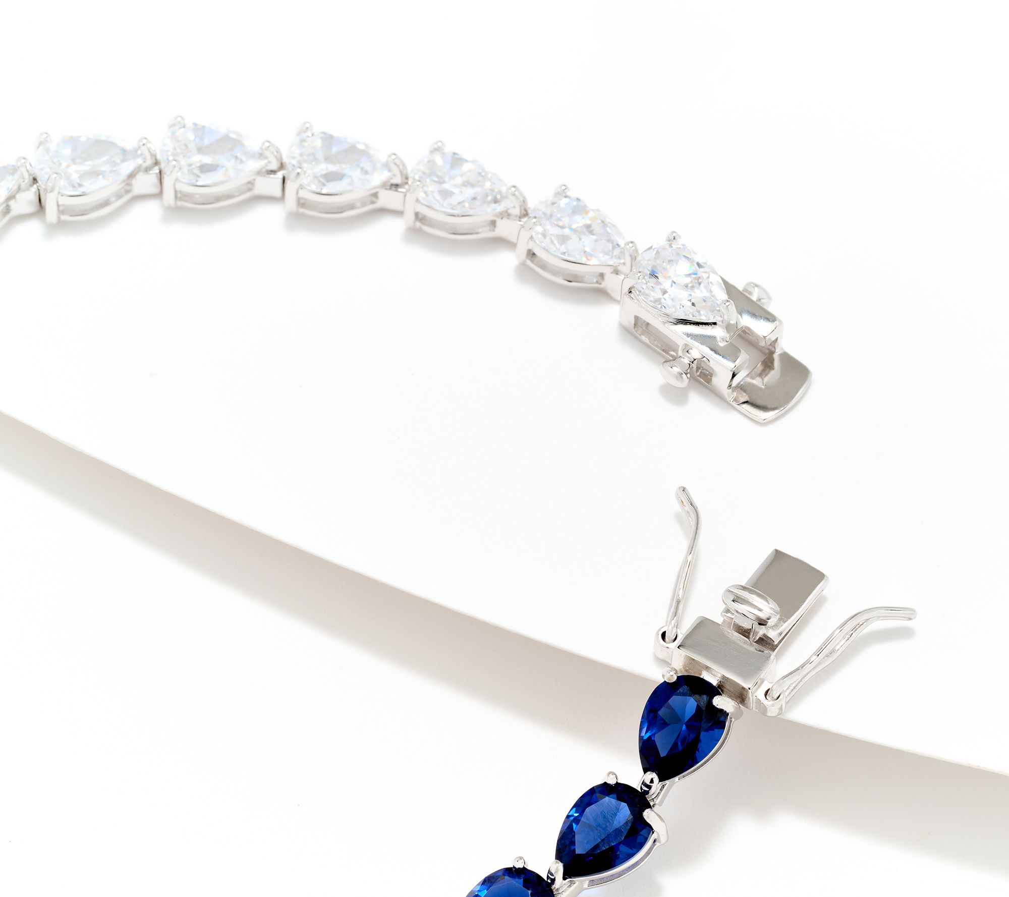Diamonique x Jennifer Miller Pear Horizontal Line Bracelet, Sterling ...