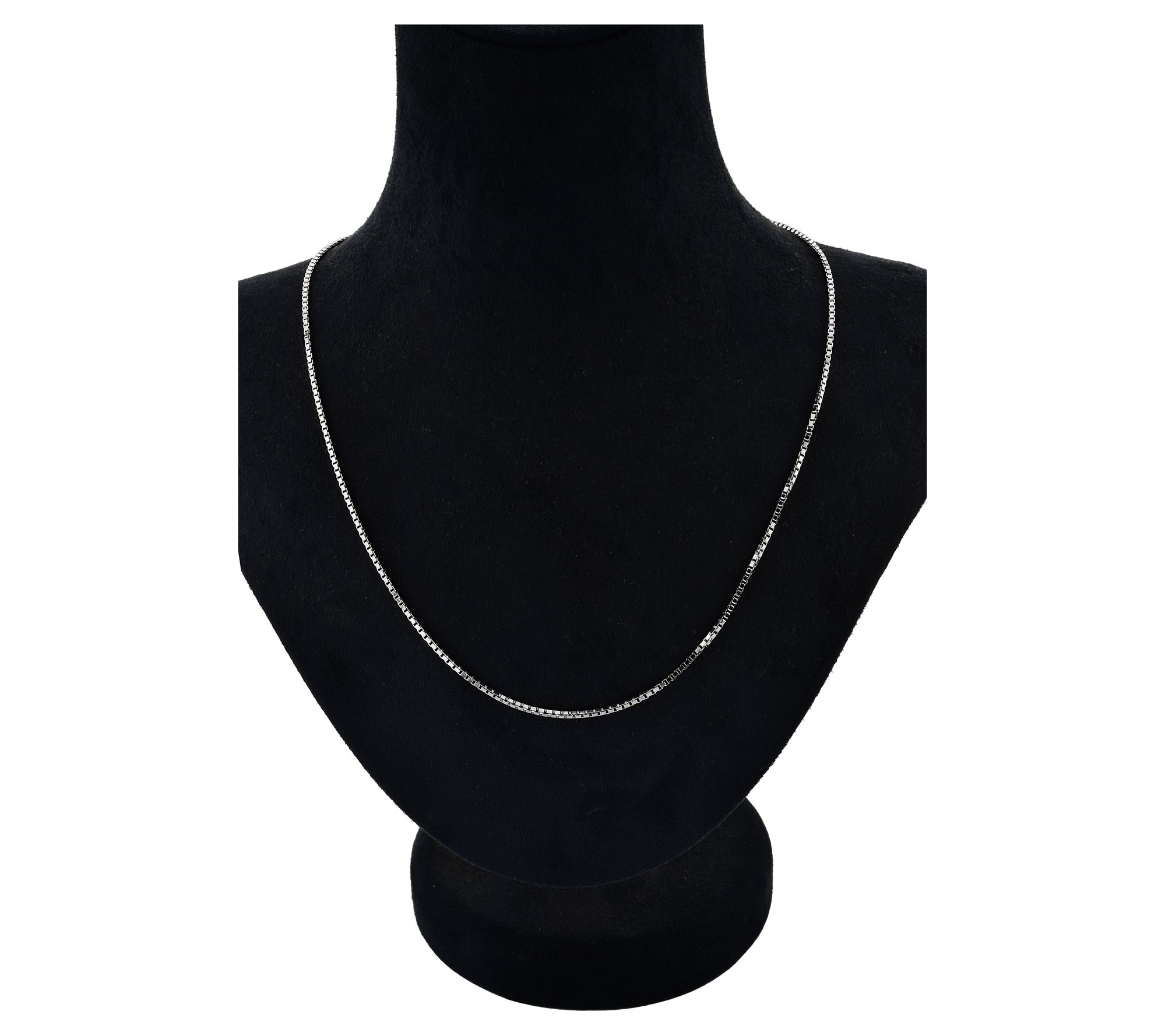 Silver Style 1.5mm Solid Box Chain Necklace, Sterling - QVC.com