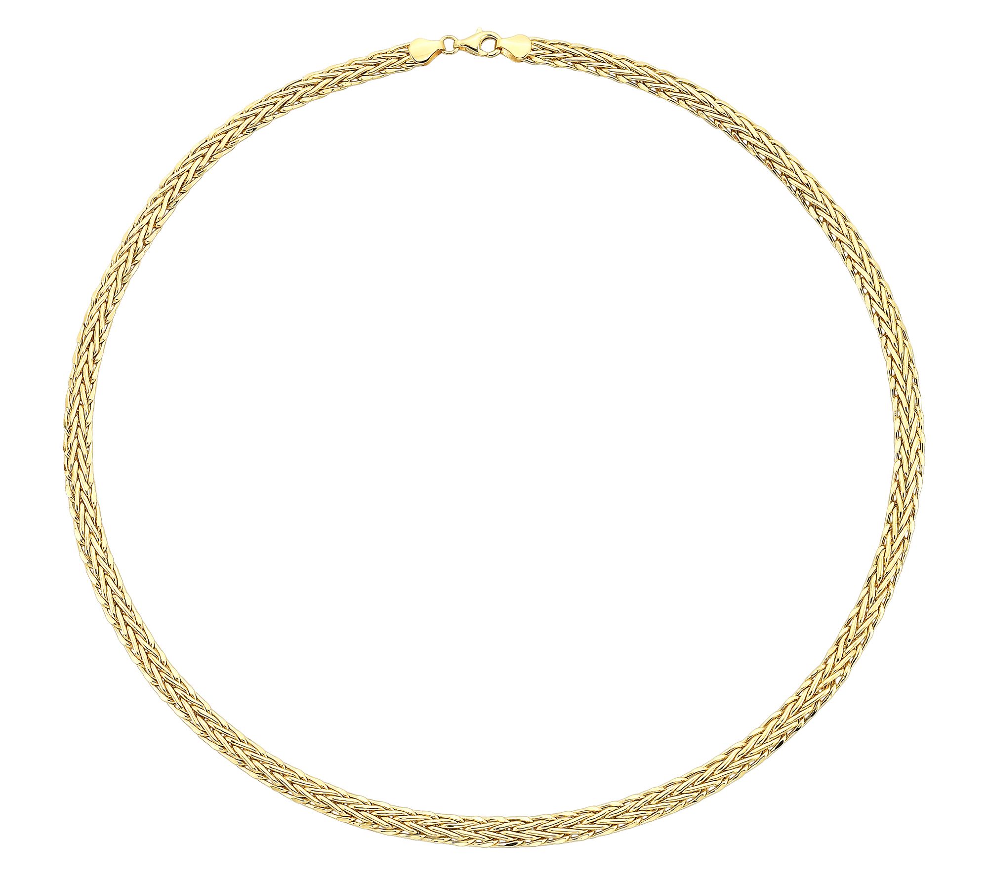 Adorna 14K Gold 20" Polished Foxtail Chain Necklace - QVC.com