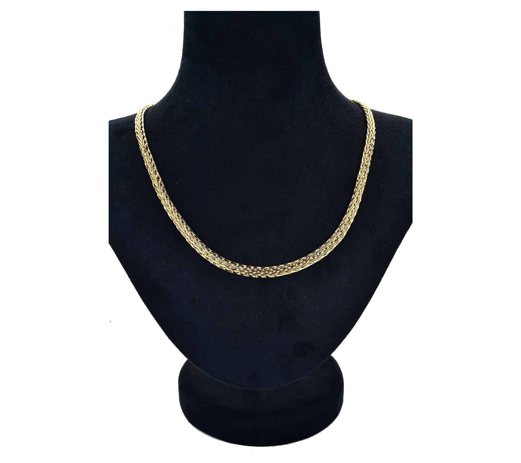 Adorna 14K Gold 20" Polished Foxtail Chain Necklace - QVC.com