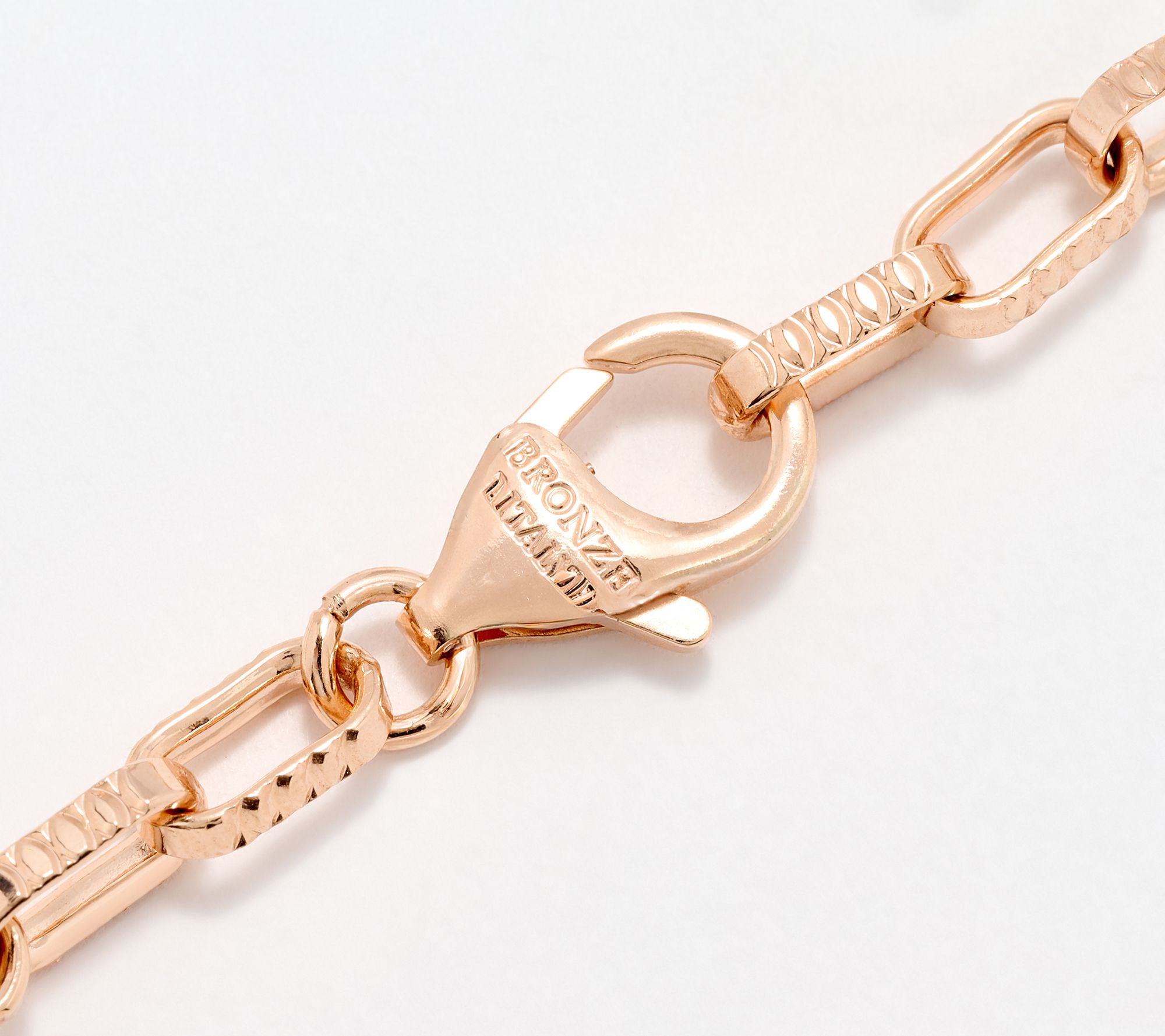 David Markstein Bronze Premiere Luxe Paper Clip Necklace, 20" - QVC.com