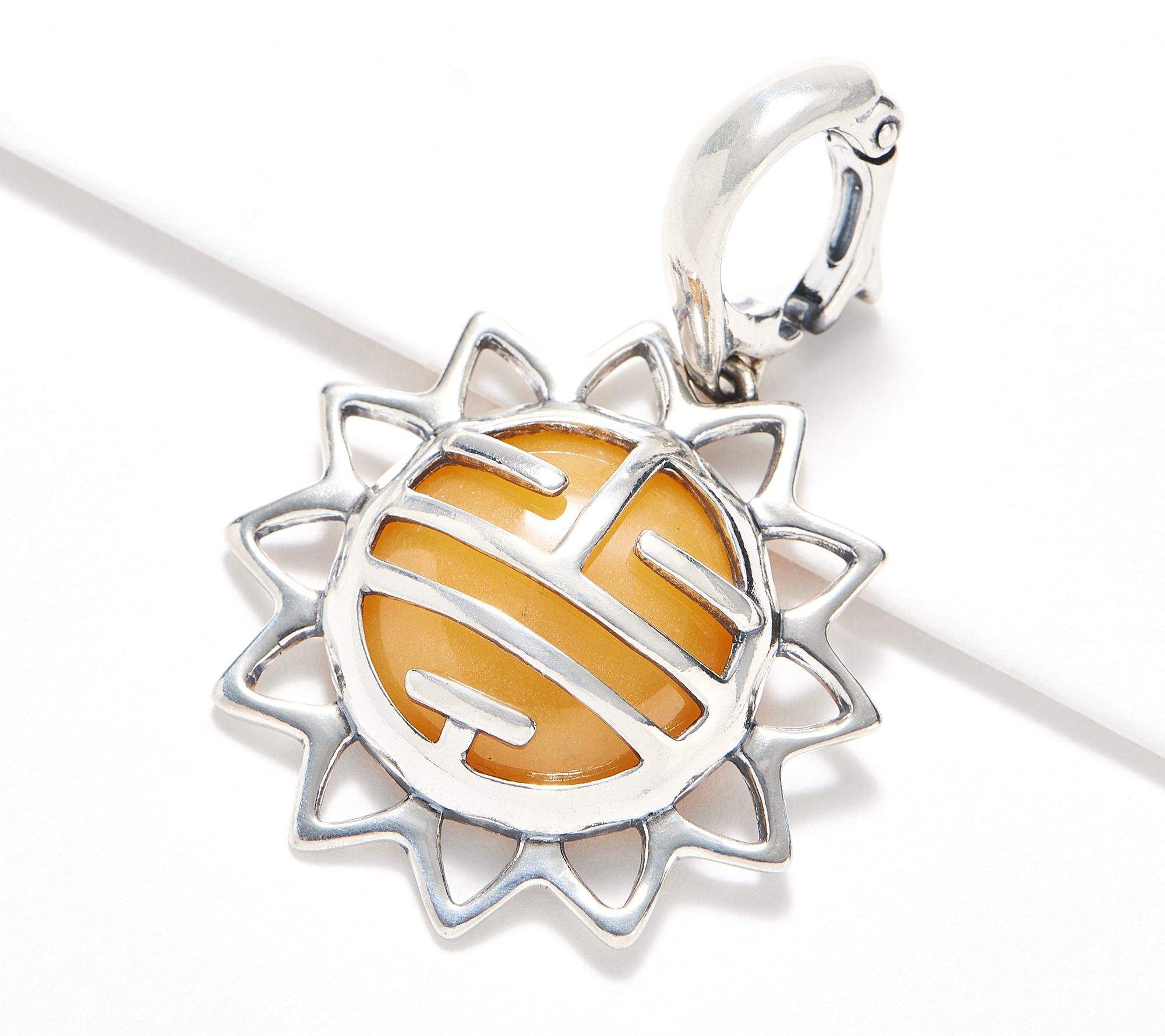 "As Is" American West Sterling Yellow Jasper Sun Enhancer - QVC.com
