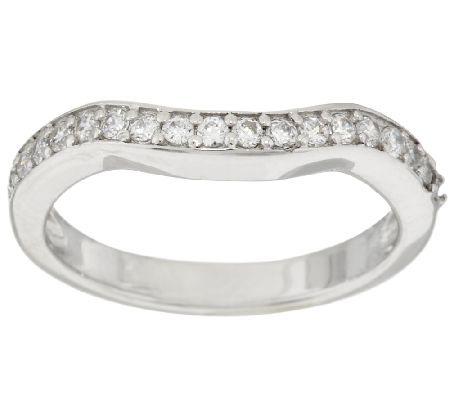 Diamonique Band Ring, Platinum Clad Ring Ring - QVC.com