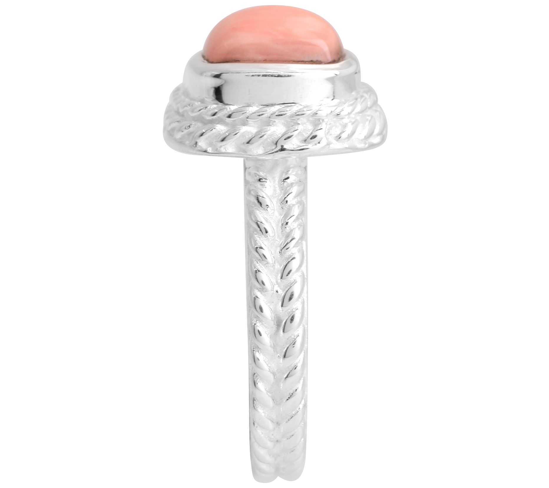 Affinity Gems Pink Coral Solitaire Ring, Sterling Silver - QVC.com