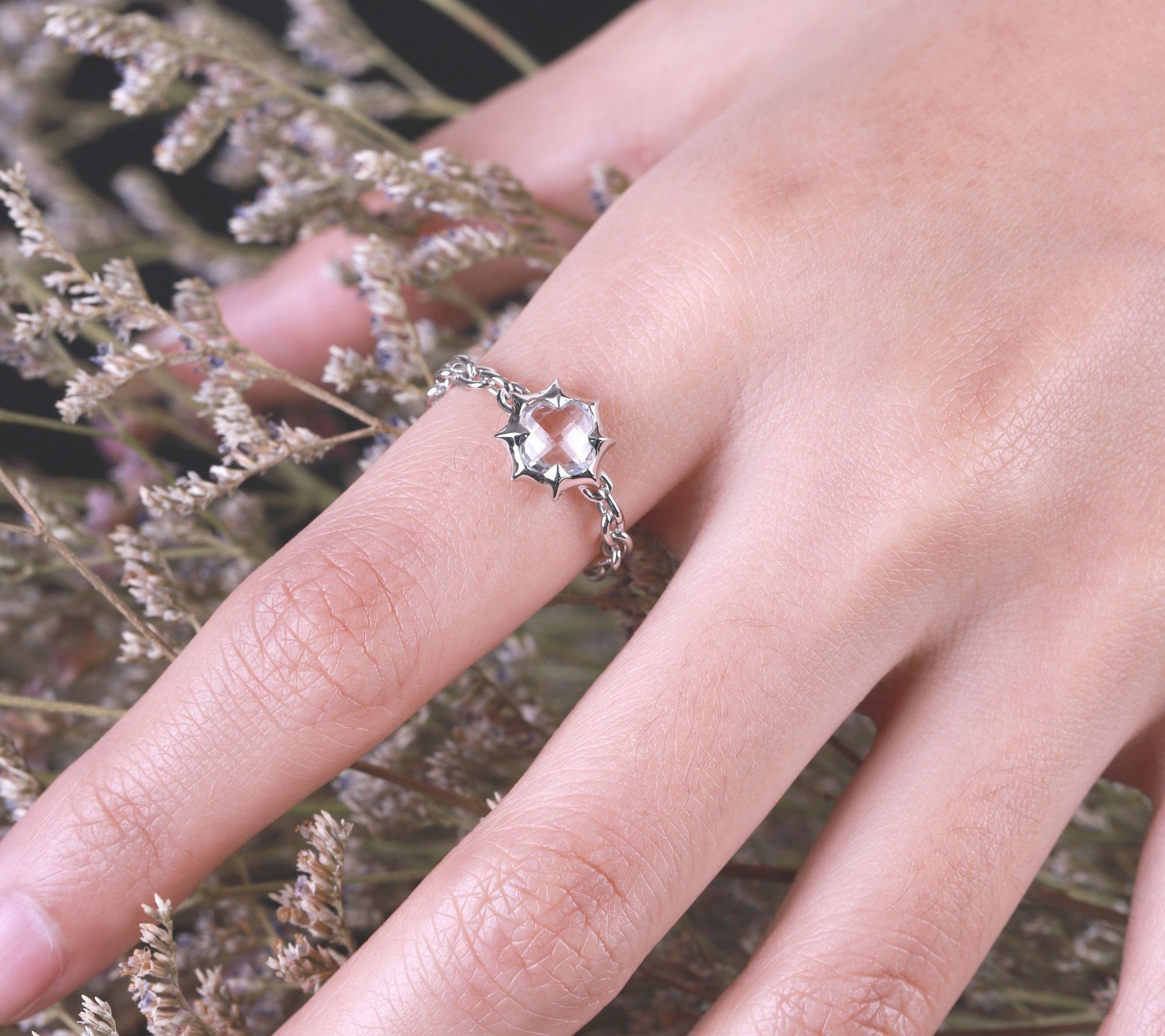 Margo Manhattan Sterling Silver Rock Crystal Zoey Ring - QVC.com