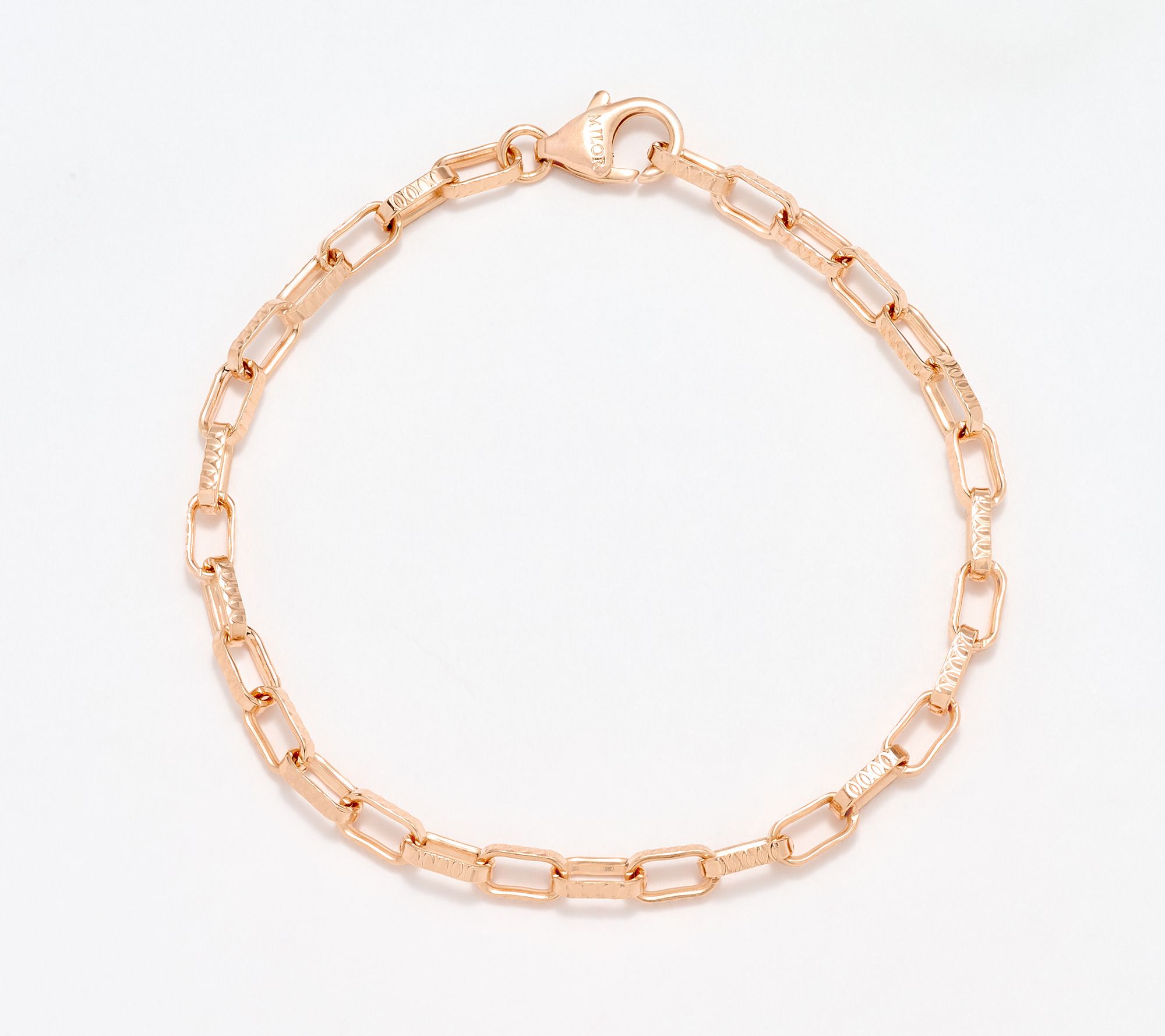 David Markstein Bronze Premiere Luxe Paper Clip Bracelet - QVC.com