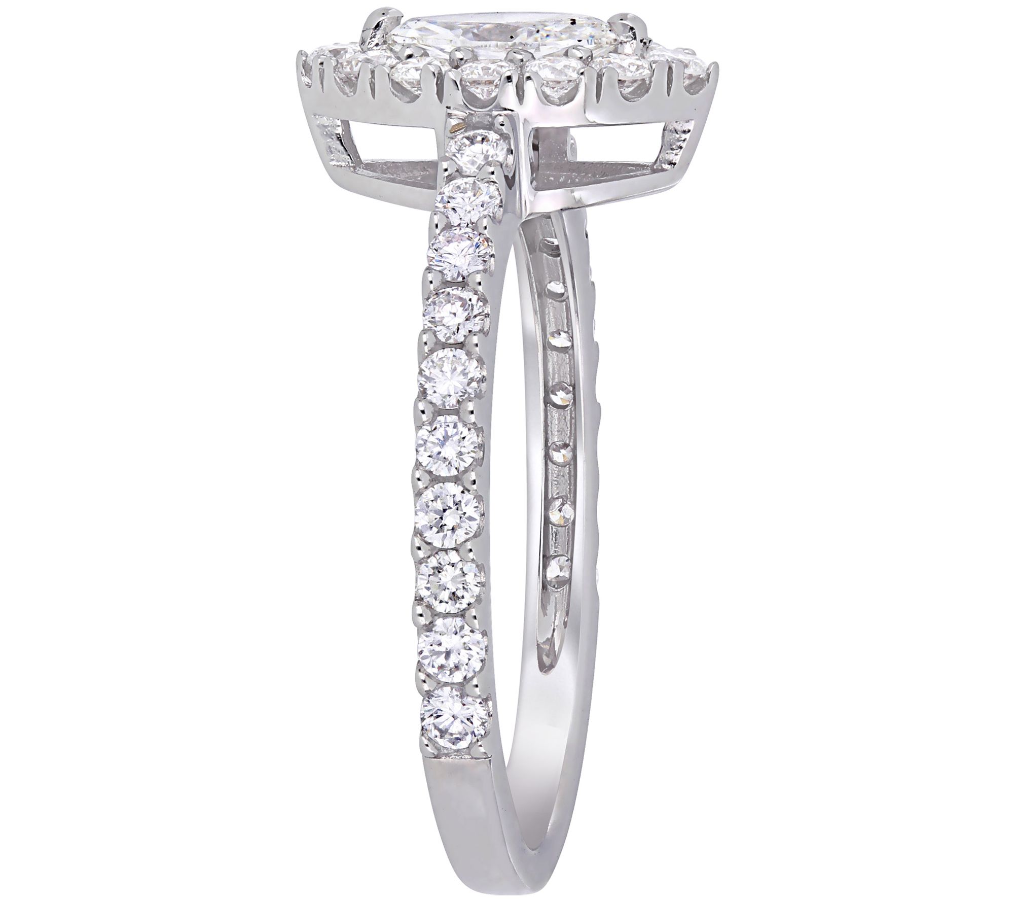 Affinity 9/10 cttw Diamond Halo Engagement Ring, 14K - QVC.com