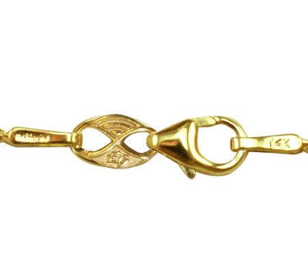 EternaGold 24" Polished Classic Wheat Necklace,14K Gold, 3.0g - QVC.com