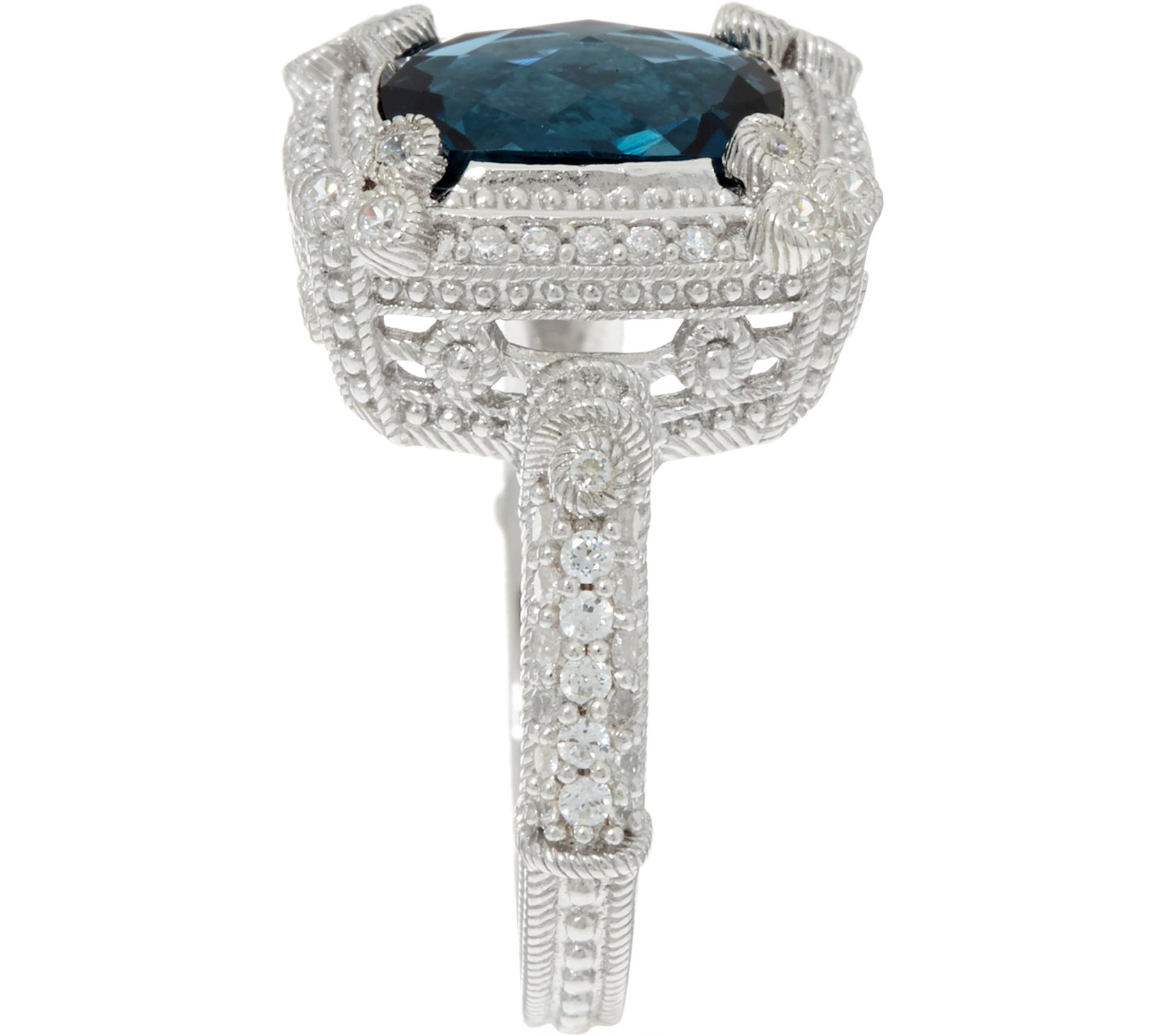 Judith Ripka Sterling Silver 3.00 ct. London Blue Topaz Ring - QVC.com