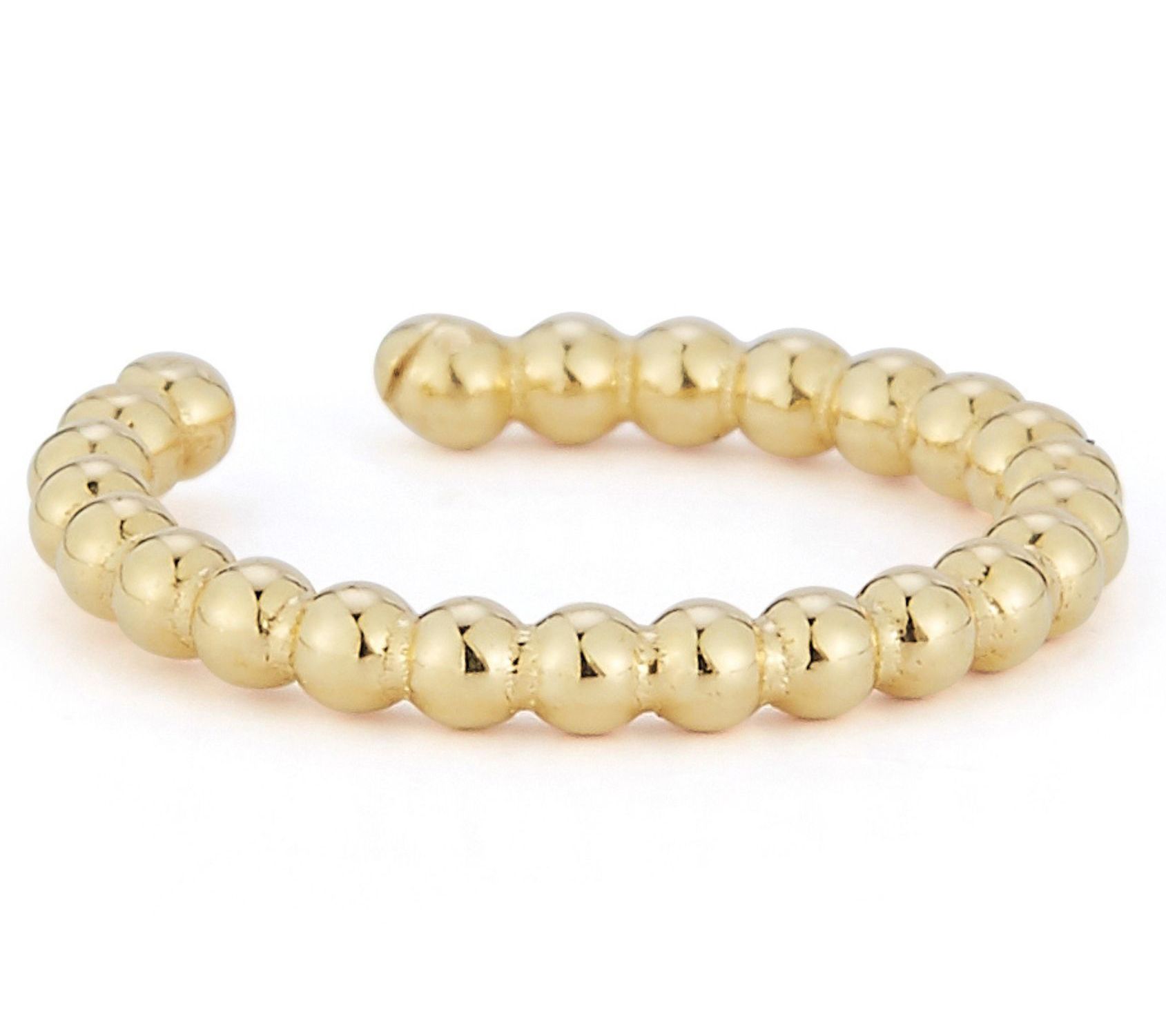 Luminosa Gold Bubble Earring Cuff, 14K - QVC.com