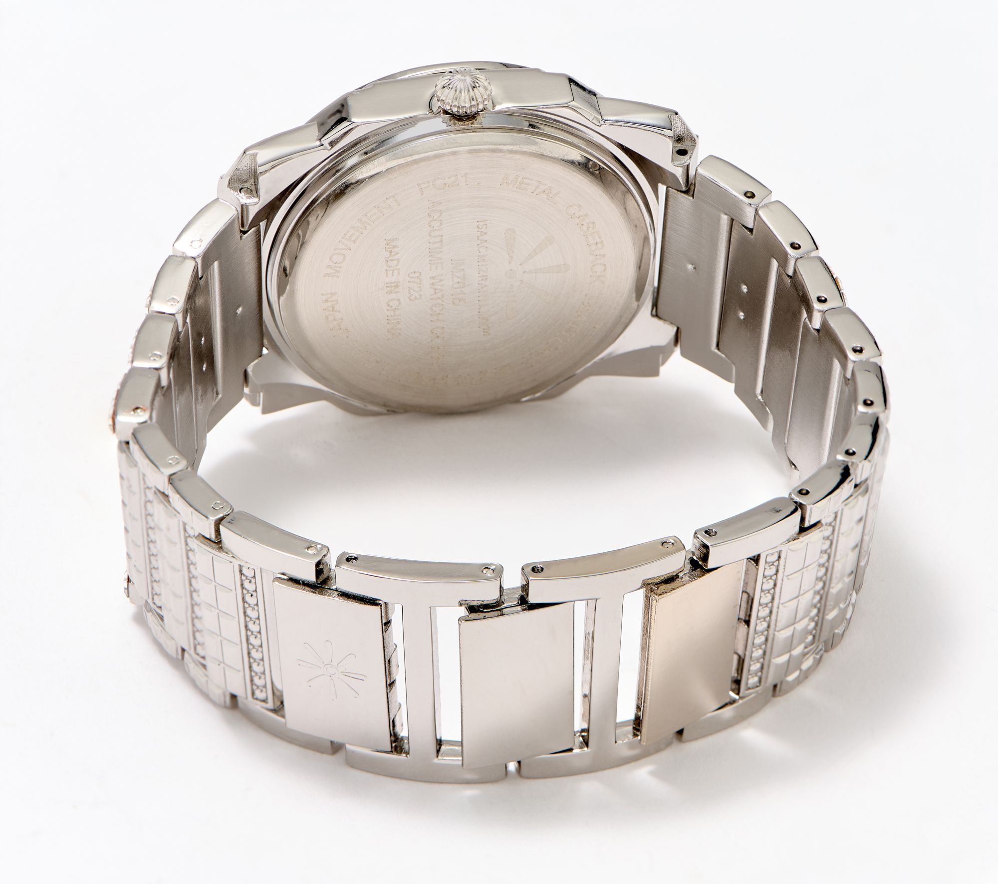 "As Is" Isaac Mizrahi Live! Always Isaac Pave Baguette Watch - QVC.com