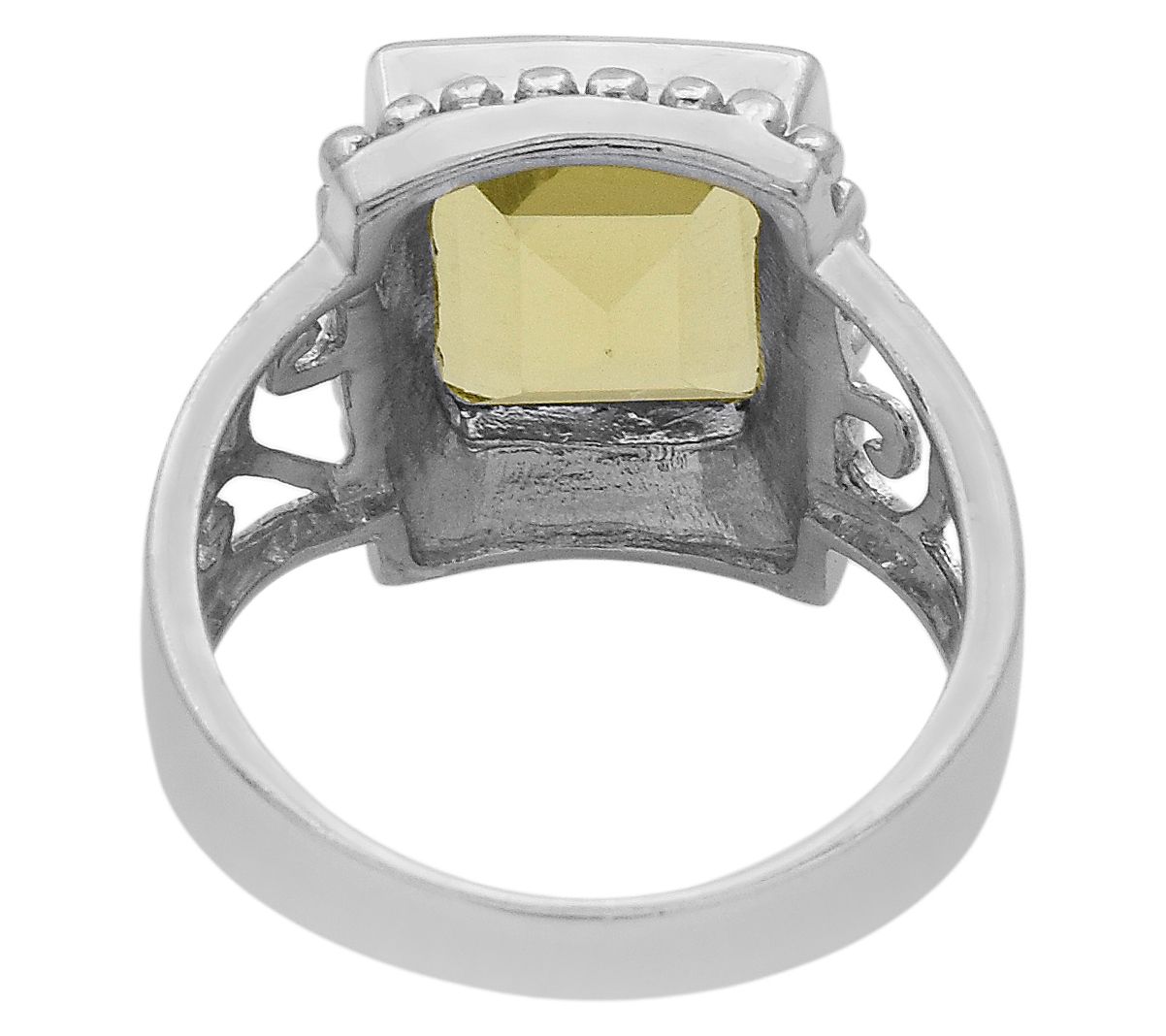 Affinity Gems Lemon Quartz Cocktail Ring, Sterling Silver - QVC.com