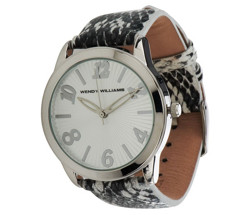 "As Is" Python Pattern Strap Watch - QVC.com