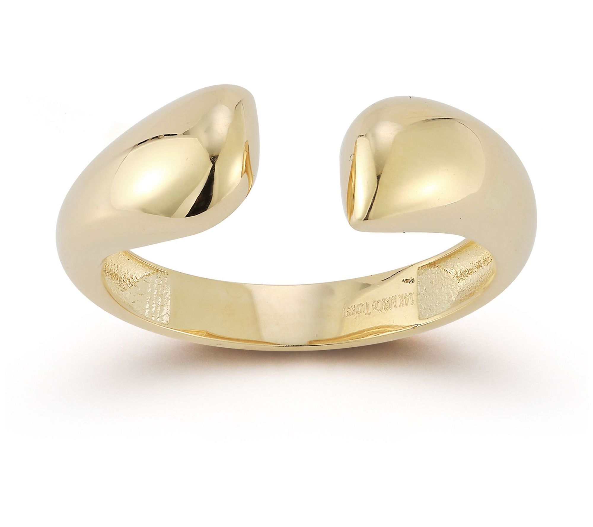 Luminosa Gold Bold Open Cuff Ring, 14K - QVC.com