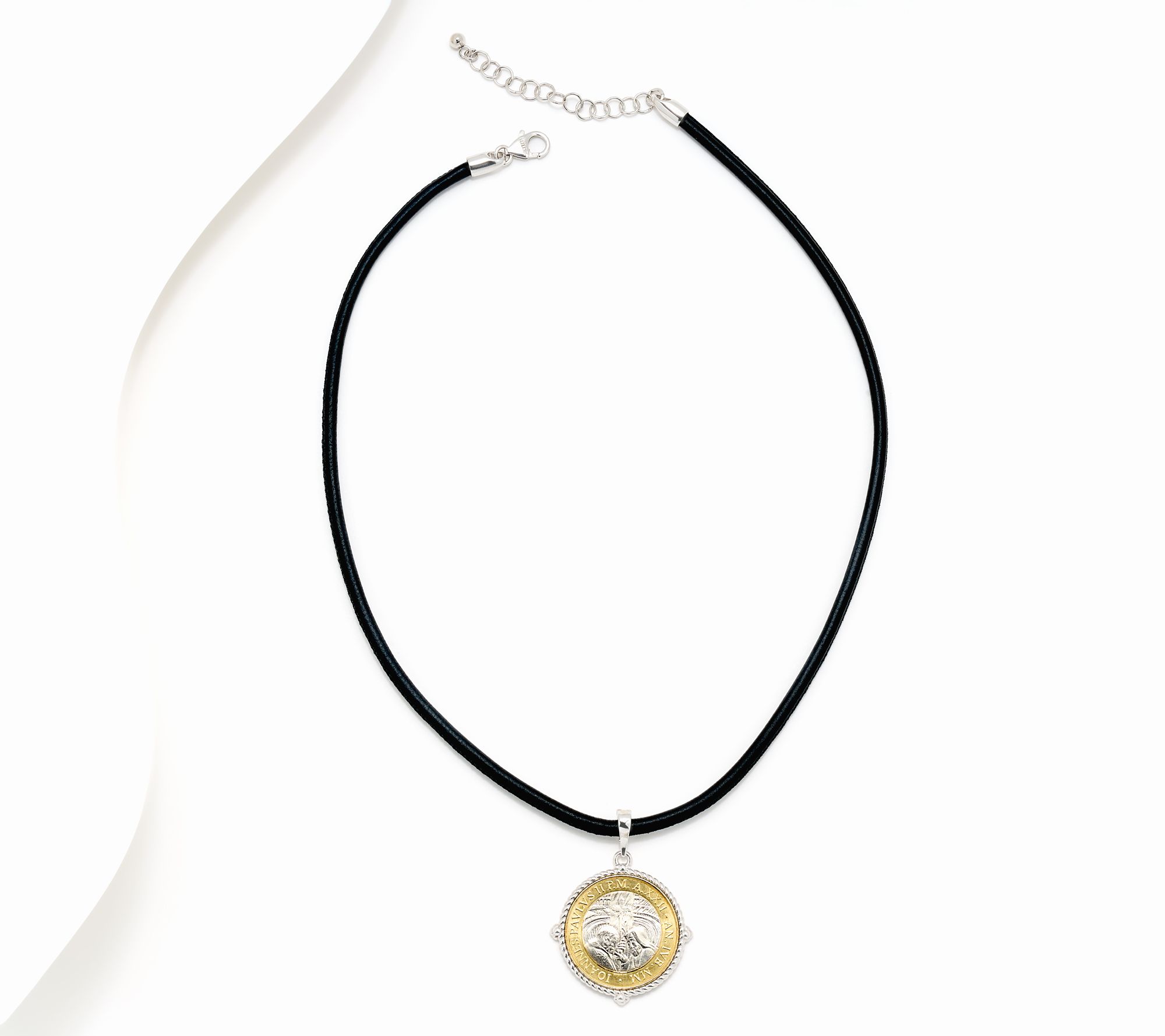 David Markstein Sterling Silver Genuine Vatican Lira Coin Necklace ...