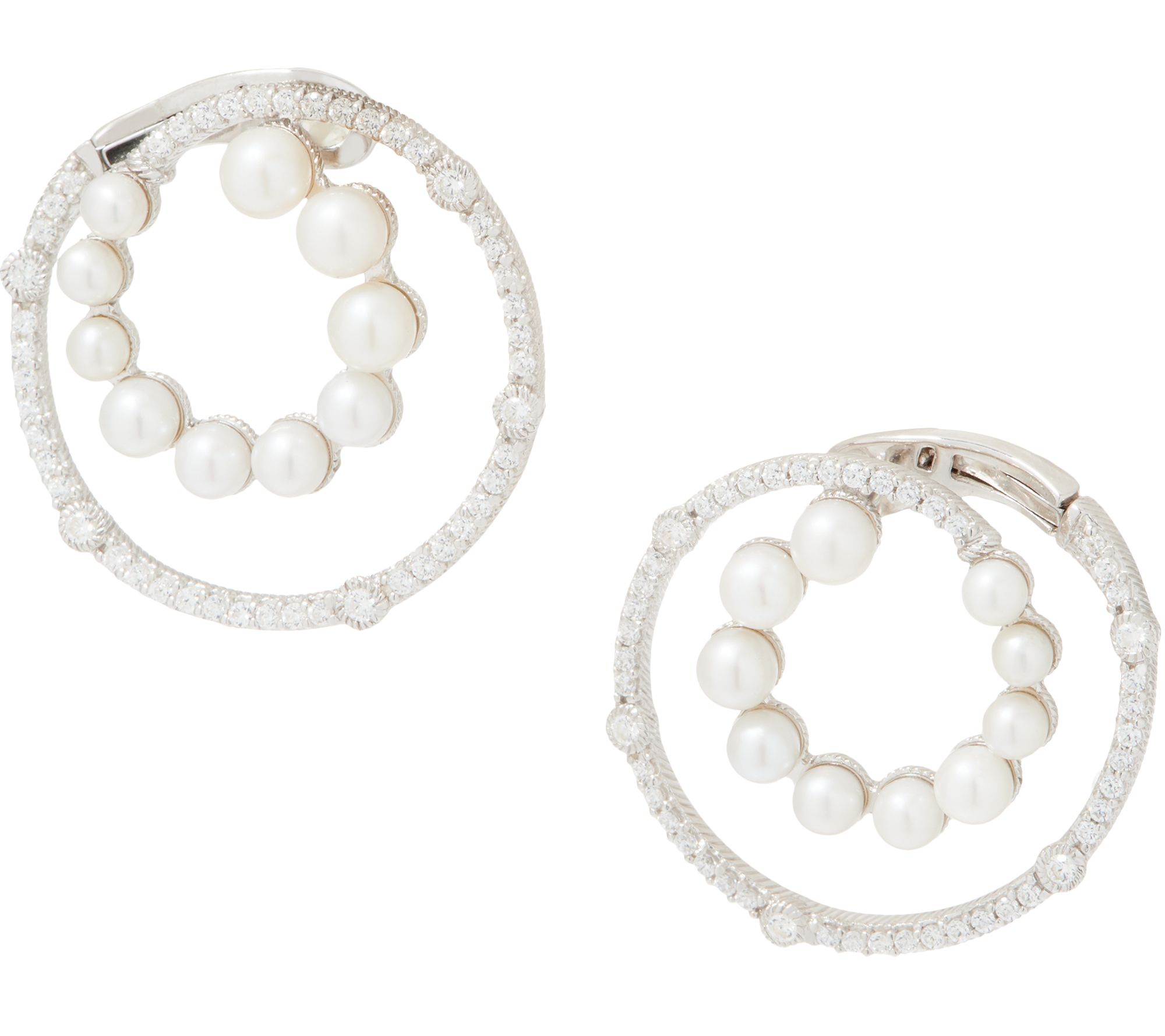 Judith Ripka Sterling Cultured Freshwater Pearl Earrings - QVC.com