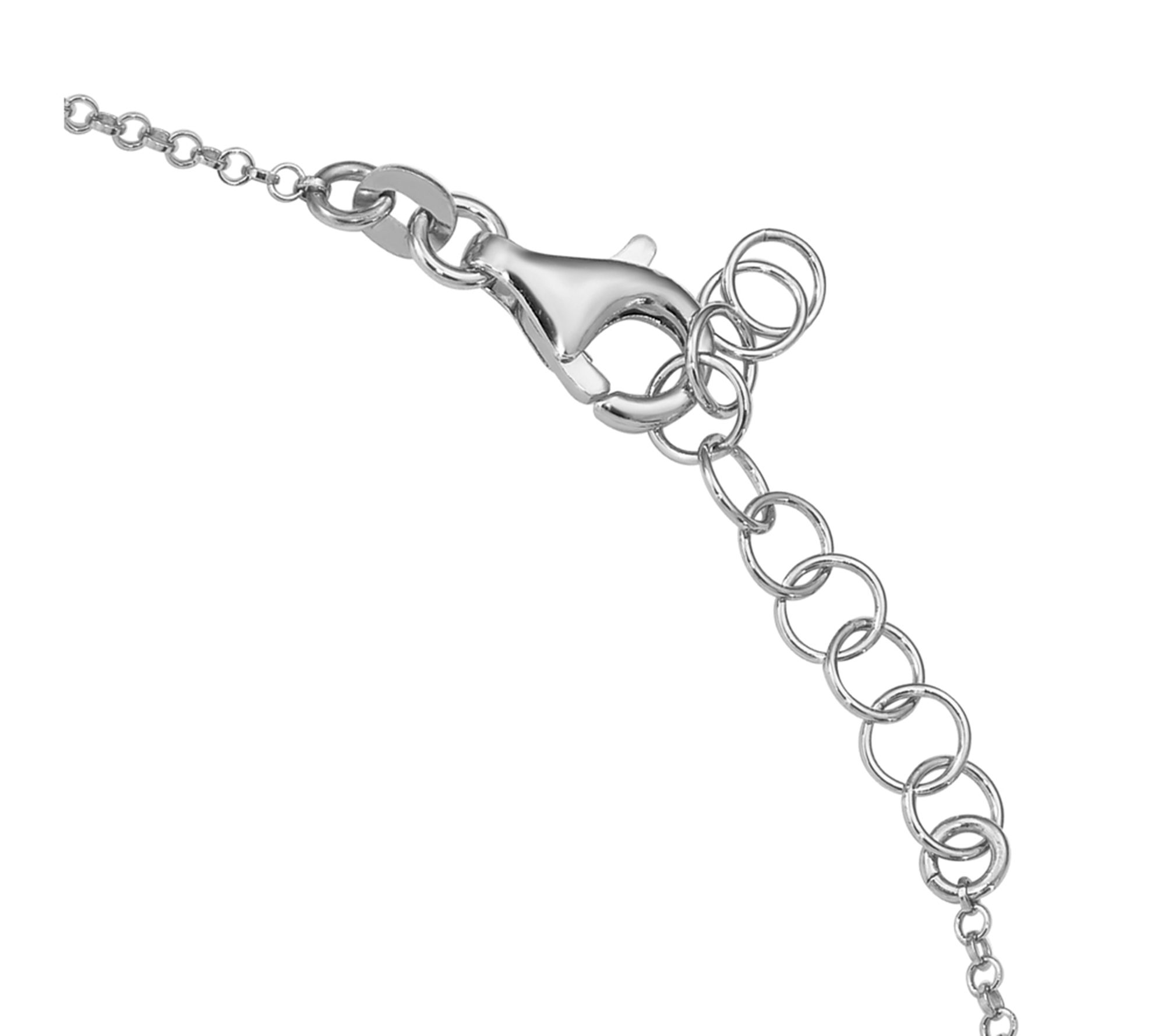 Italian Silver Spiral Graduated Disk Pendant with Chain - QVC.com