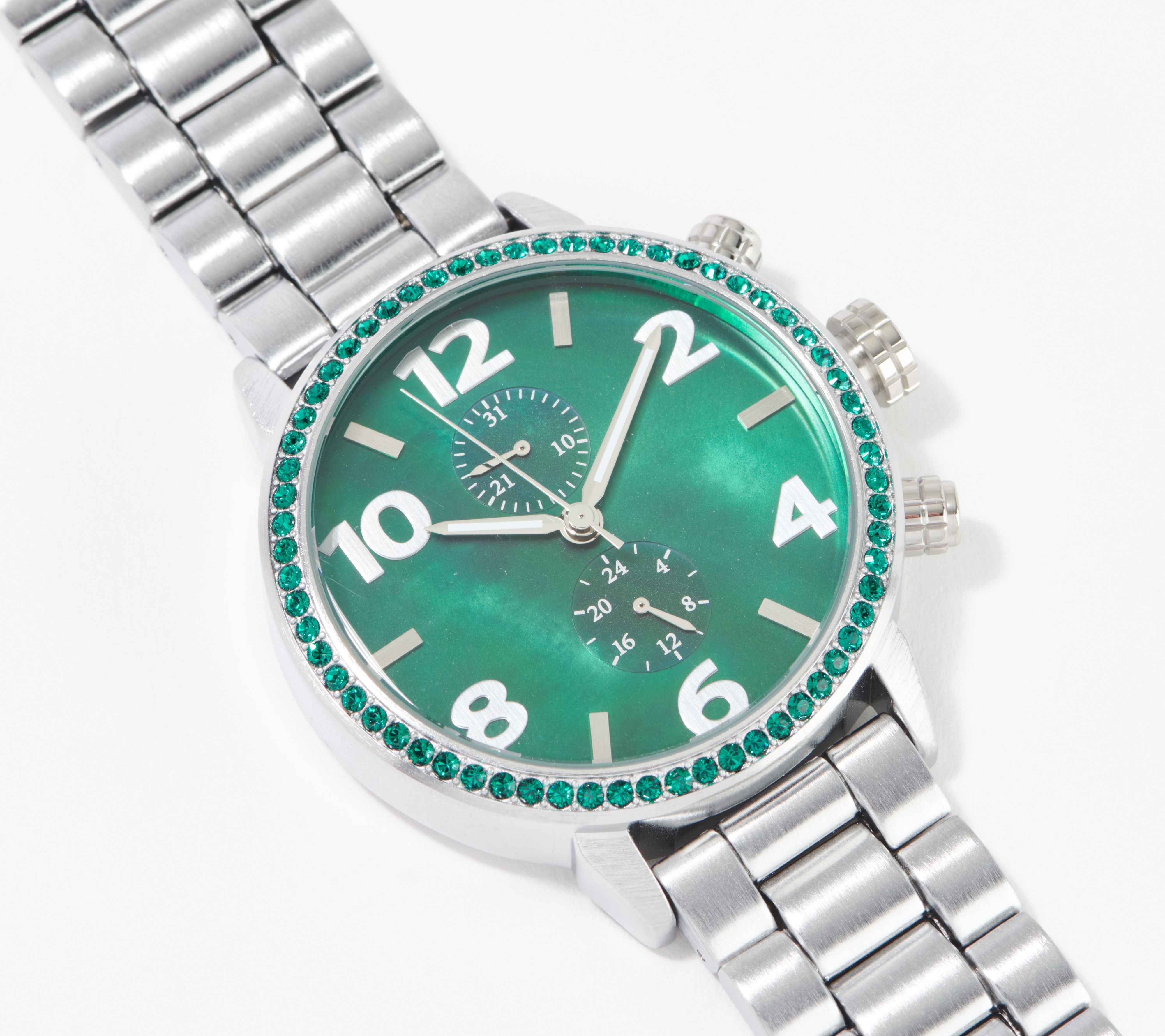 "As Is" Diamonique The Huxley 2.0 Watch Stainless Steel - QVC.com