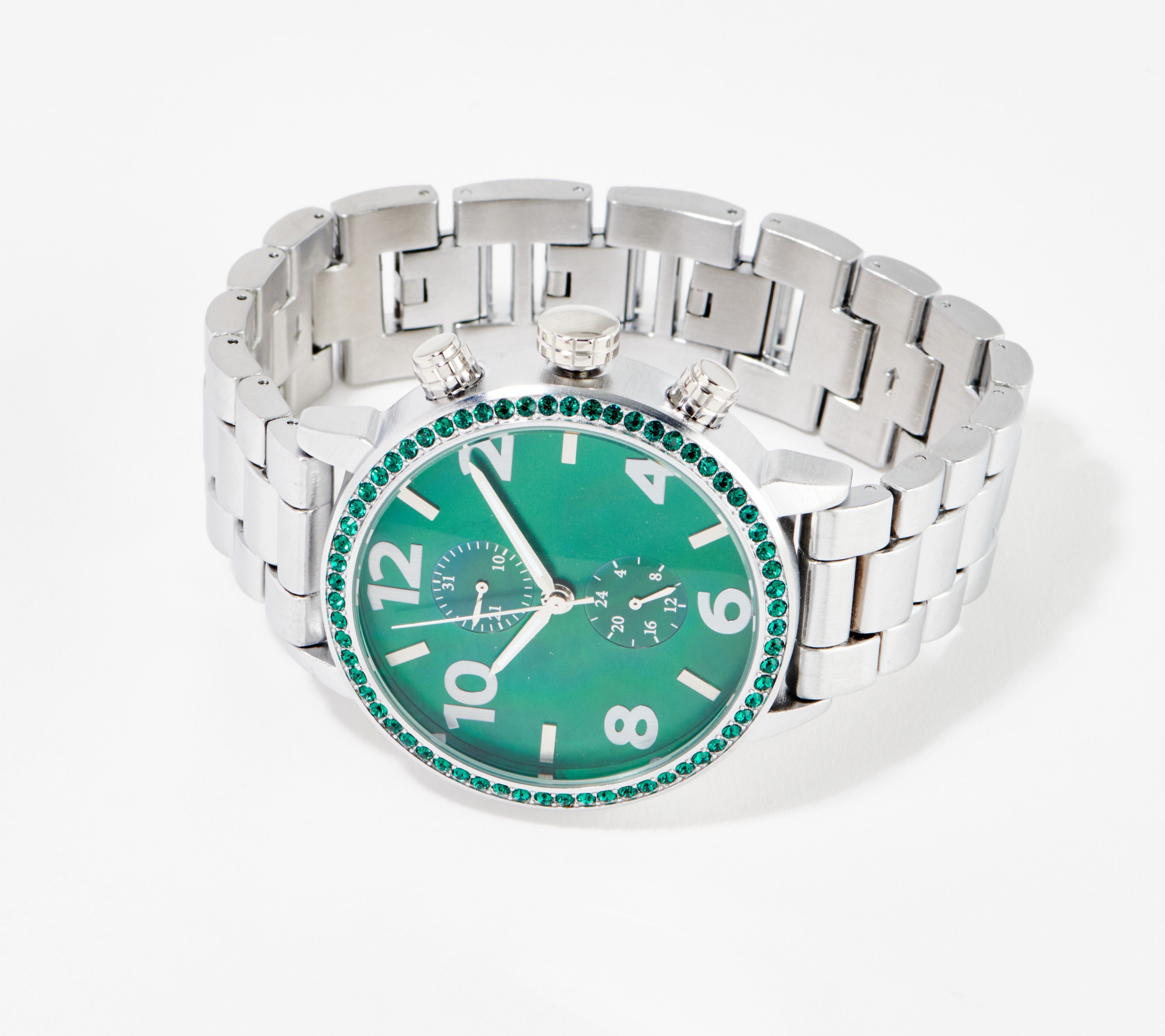 "As Is" Diamonique The Huxley 2.0 Watch Stainless Steel - QVC.com
