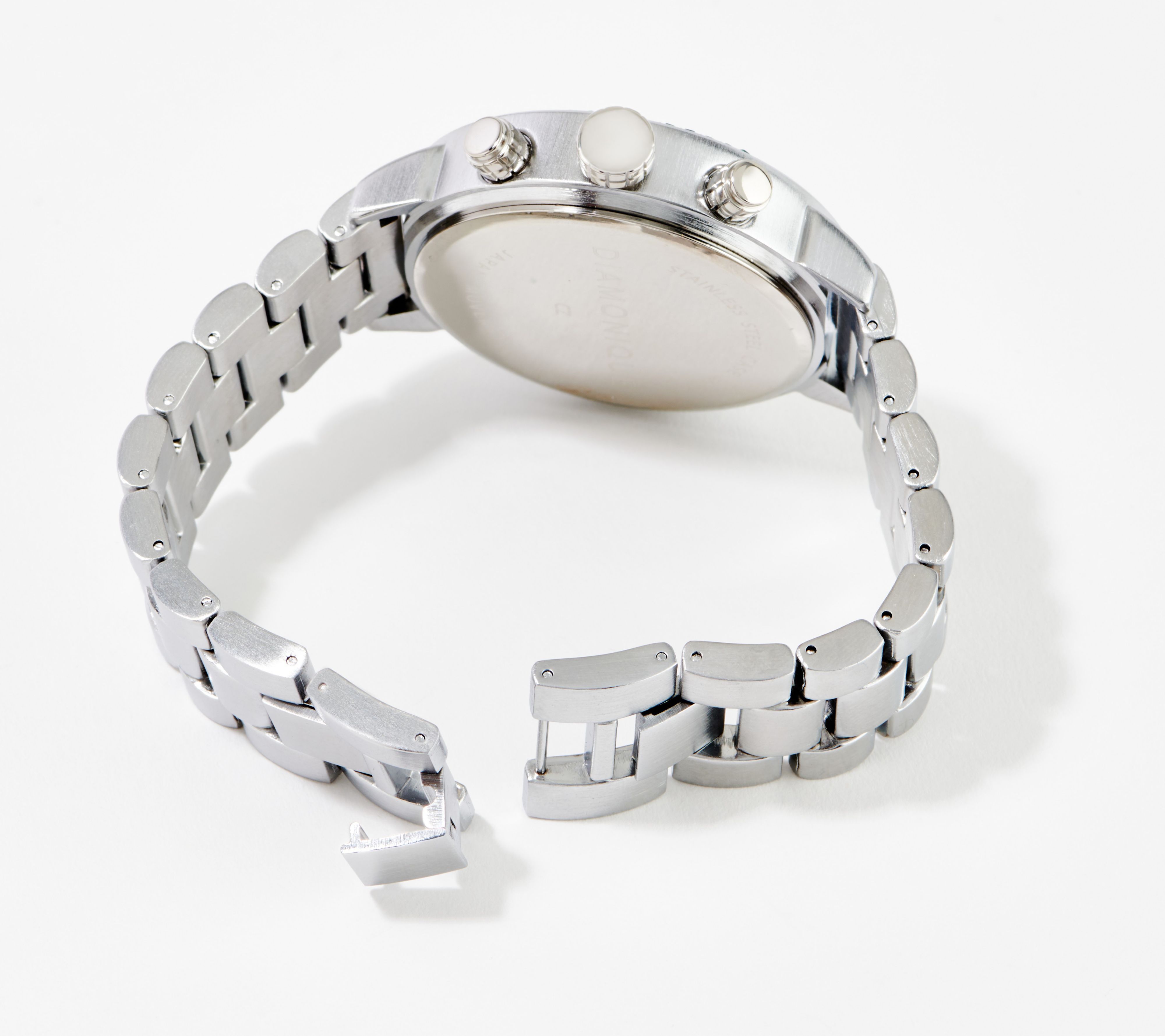 "As Is" Diamonique The Huxley 2.0 Watch Stainless Steel - QVC.com