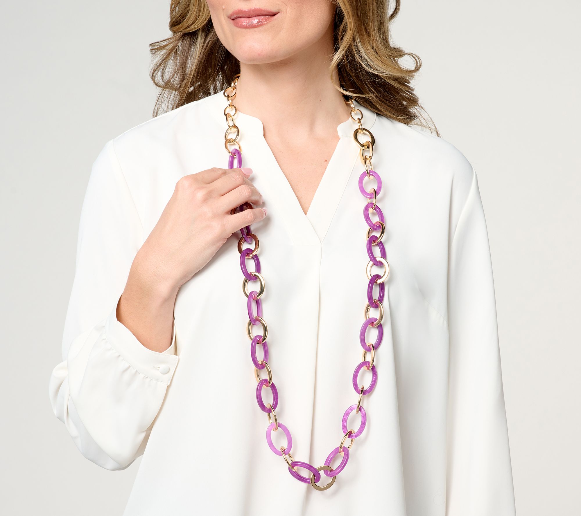 Carla Rockmore Collection The New York Chain Link Necklace - QVC.com