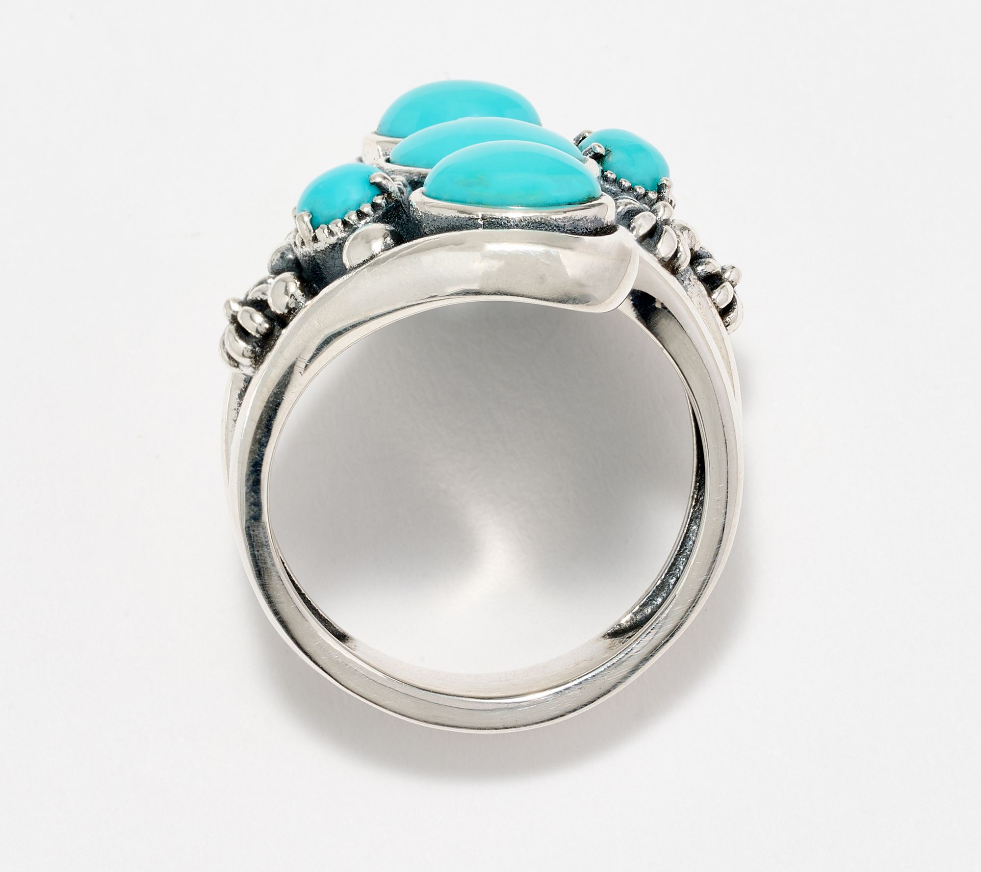 American West Sterling Silver Sleeping Beauty Turquoise Bypass Ring ...