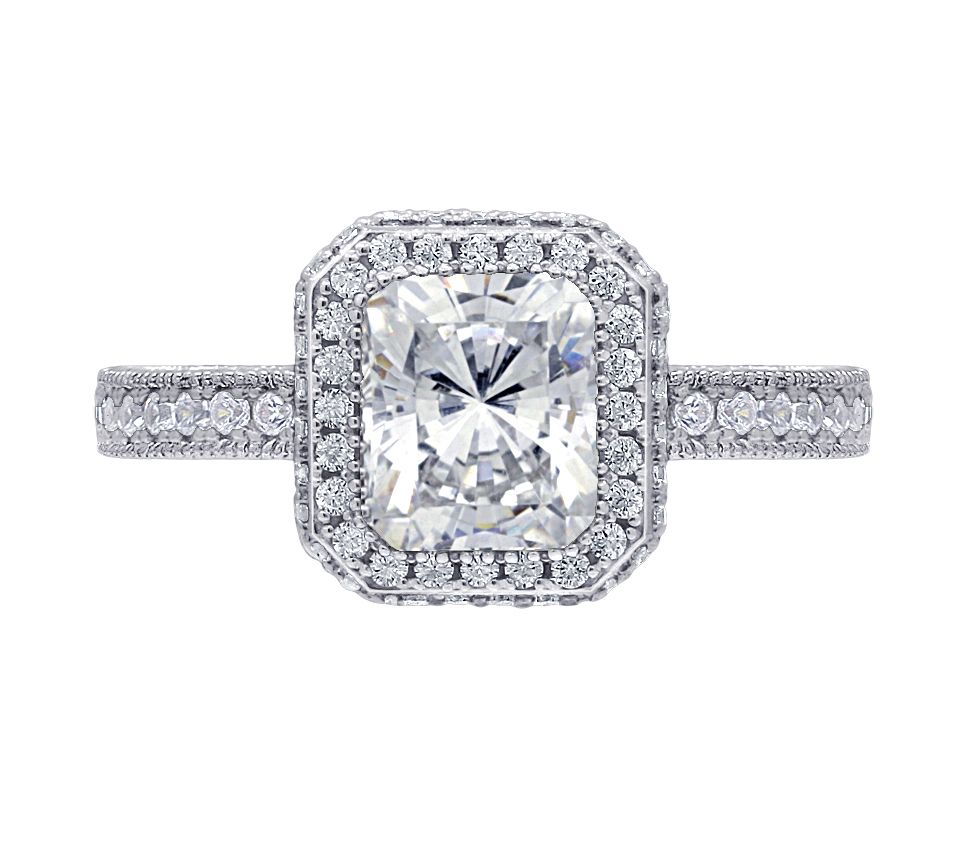 Judith Ripka Sterling Silver 2.00 cttw Diamonique Halo Ring - QVC.com