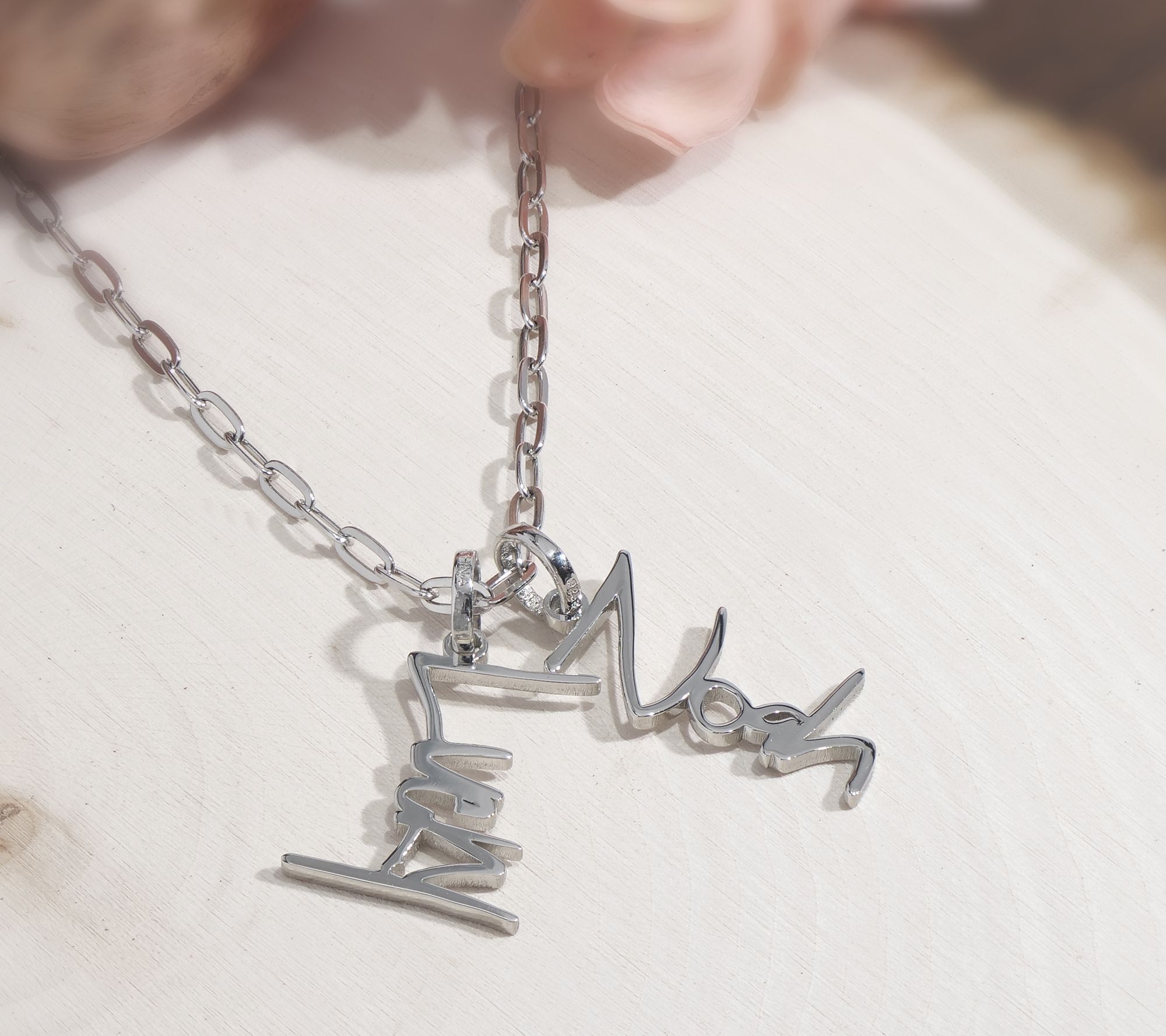 "As Is" Laurel & Bleau Handwritten Signature Necklace, Sterl - QVC.com