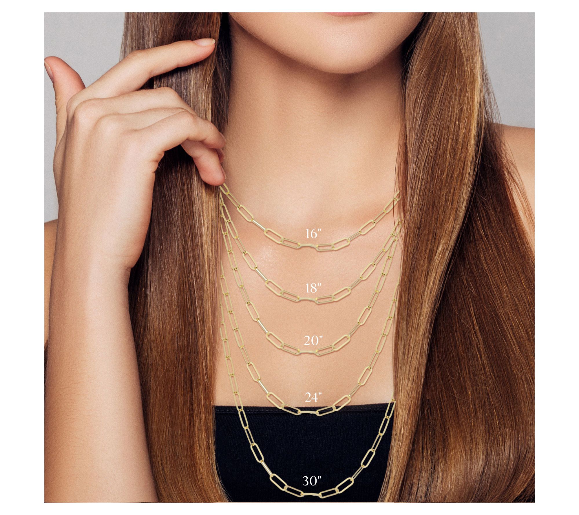 Italian Silver 20" Thin Paperclip Chain Necklace, Sterling - QVC.com