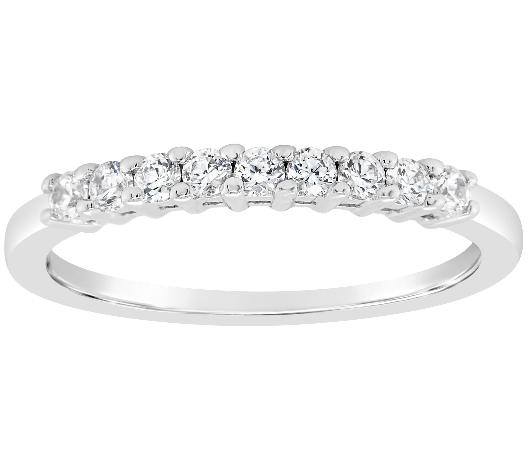 Affinity 14K 1/4 cttw 9-Stone Diamond Band Ring - QVC.com
