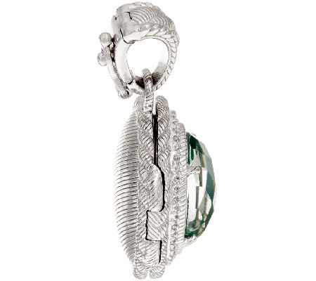 Judith Ripka Sterling Silver Green Goddess Locket Enhancer - QVC.com