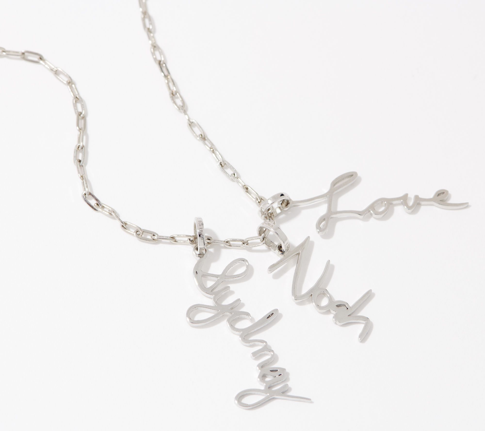 "As Is" Laurel & Bleau Handwritten Signature Necklace, Sterl - QVC.com