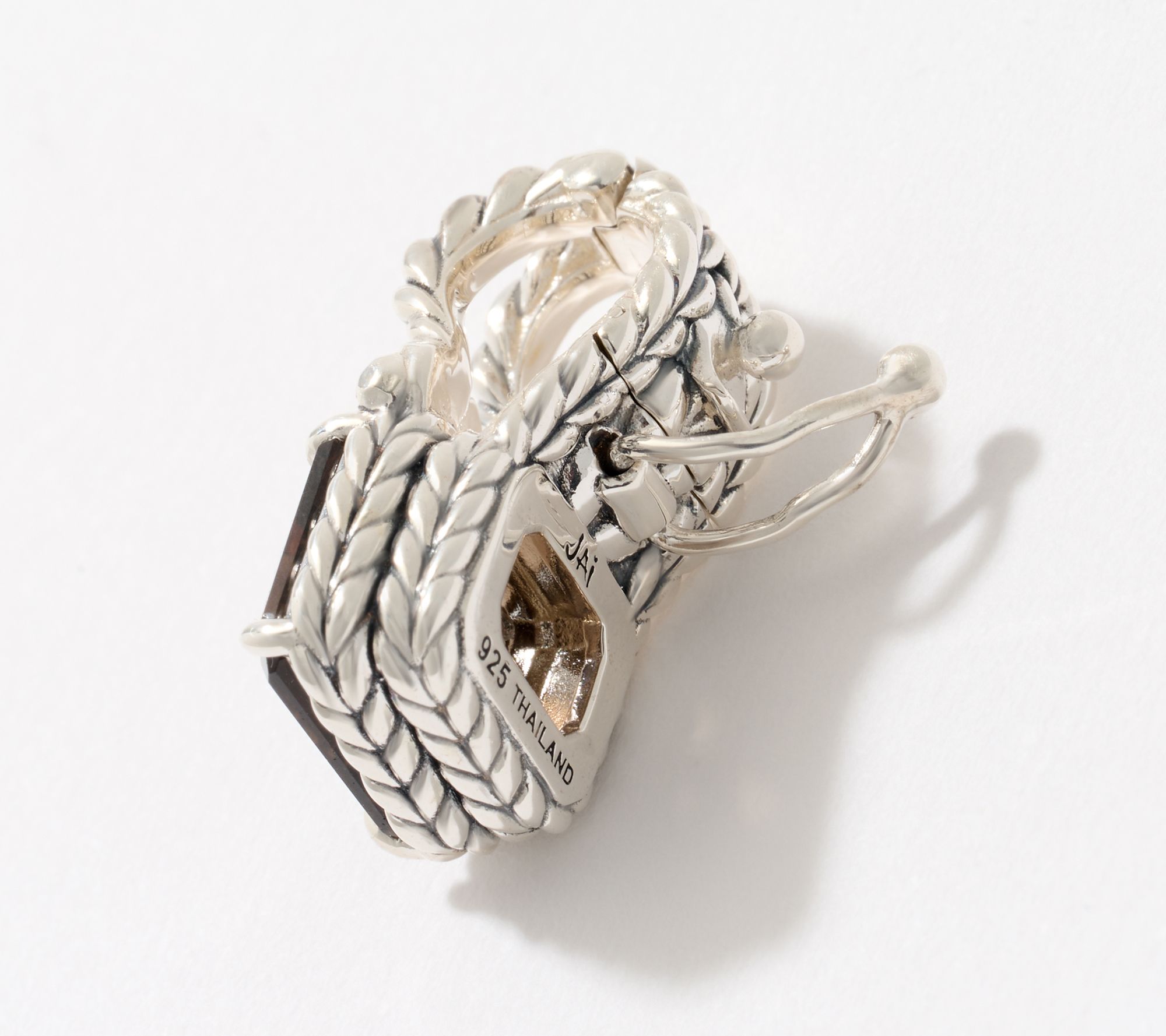 JAI Sterling Silver Emerald Cut Gemstone Enhancer - QVC.com