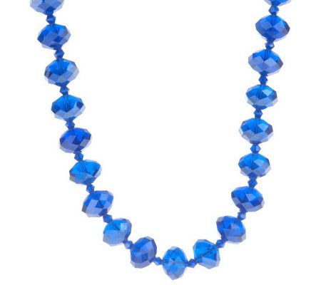 Faceted Rondel Shape Beaded 20" Adjustable Necklace - QVC.com